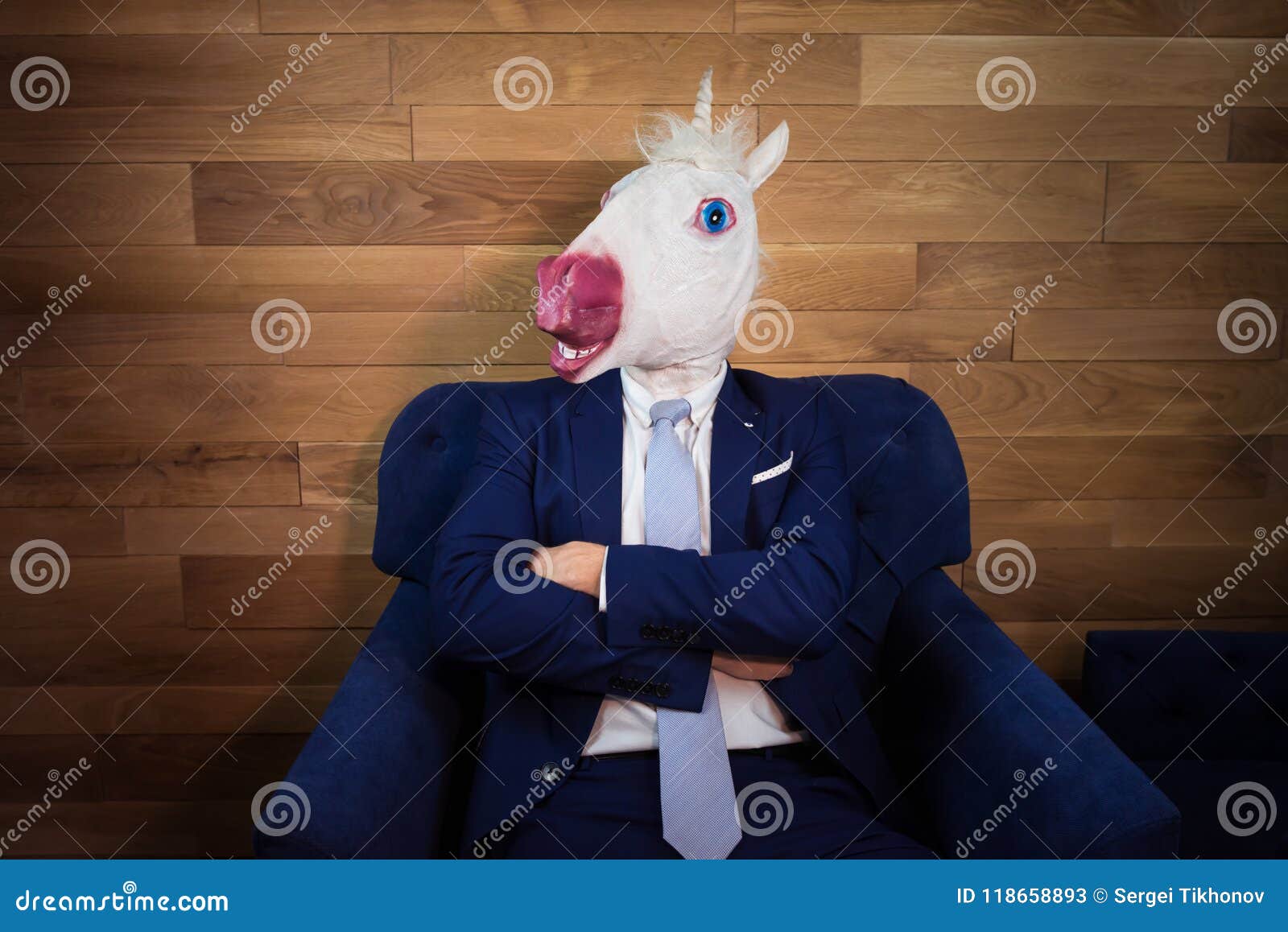Portrait Of Unusual Man At Home Office Stock Image Image Of Background Glad 118658893