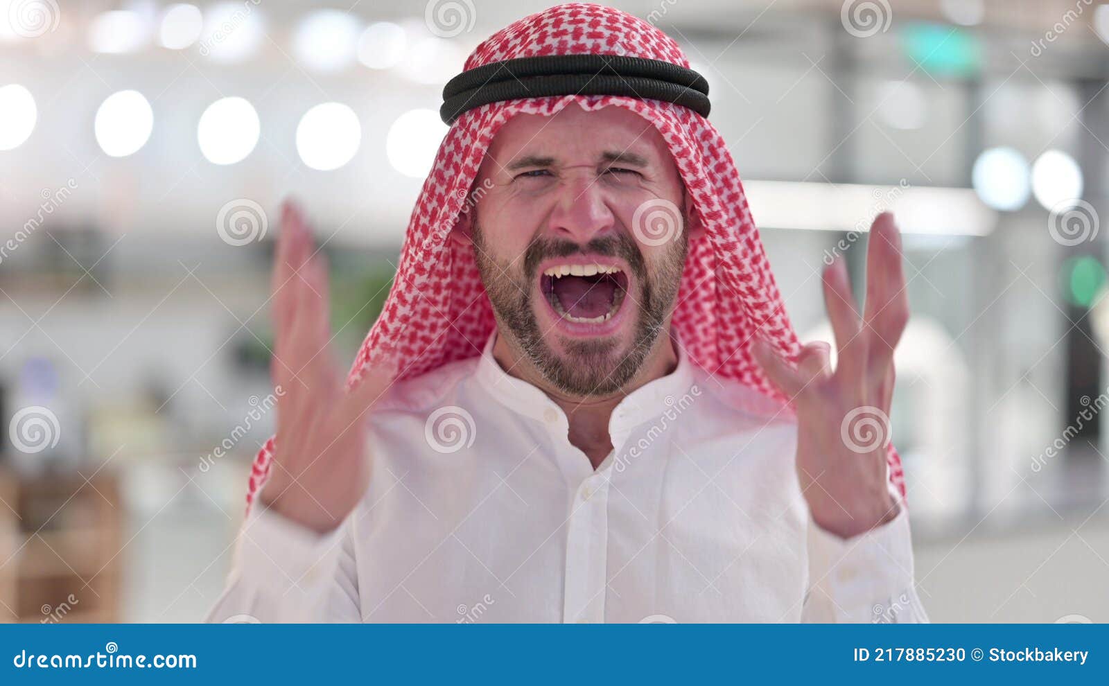 Upset Arab Businessman Shouting, Screaming Stock Photo - Image of ...