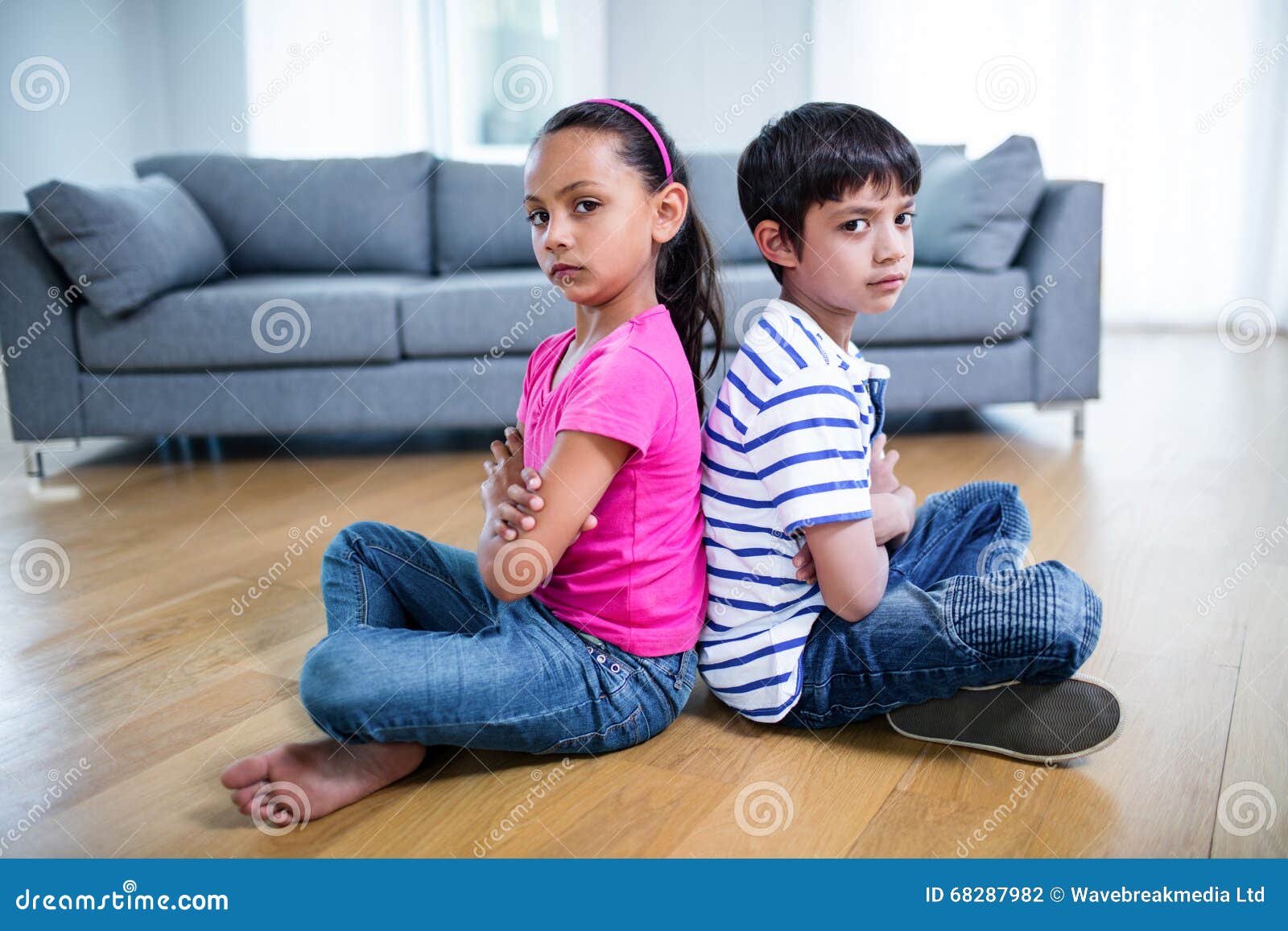 Irritated Siblings Ignoring Each Other Stock Photo | CartoonDealer.com ...