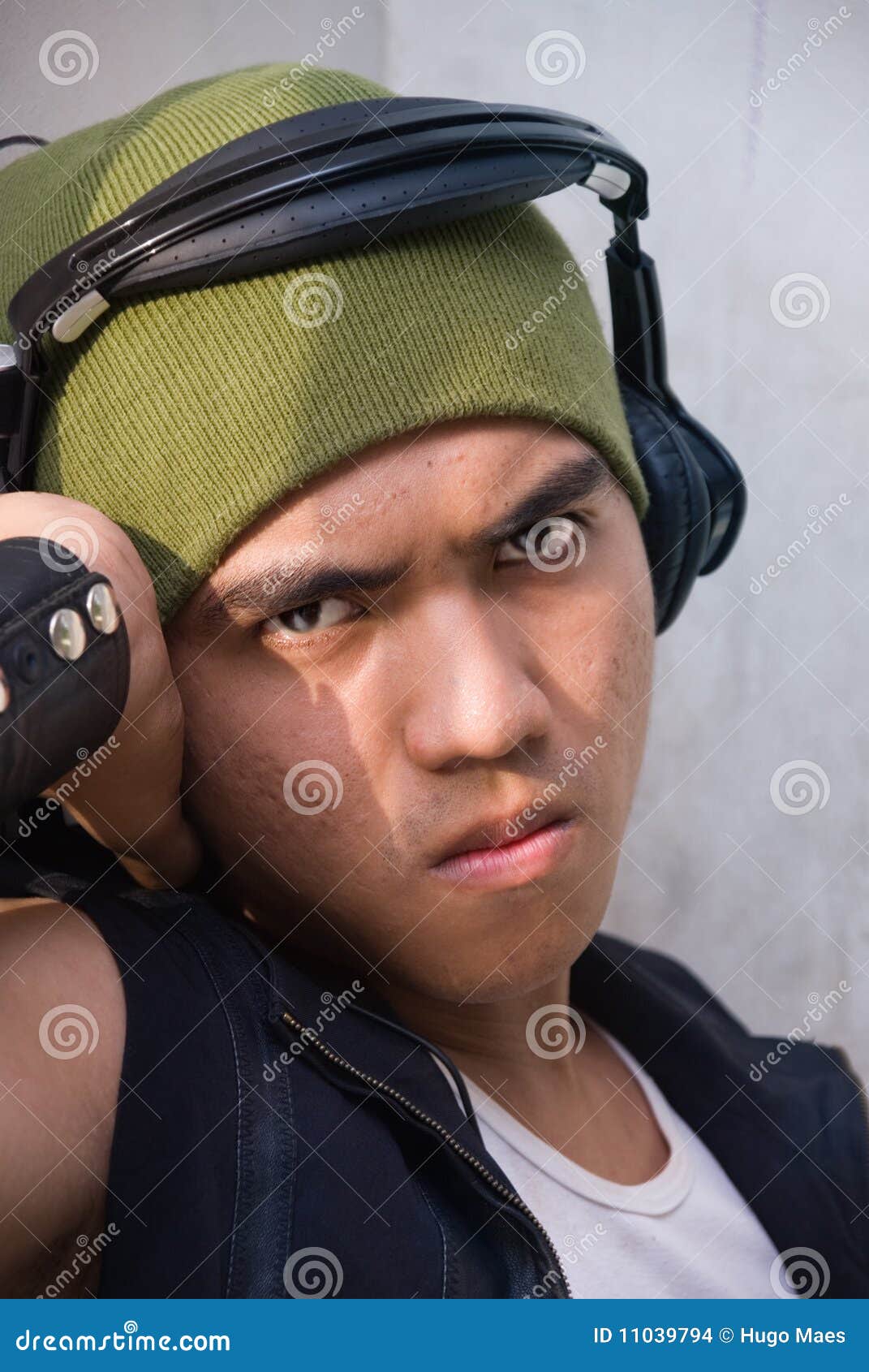 Portrait of urban rapper stock photo. Image of face, contrast - 11039794