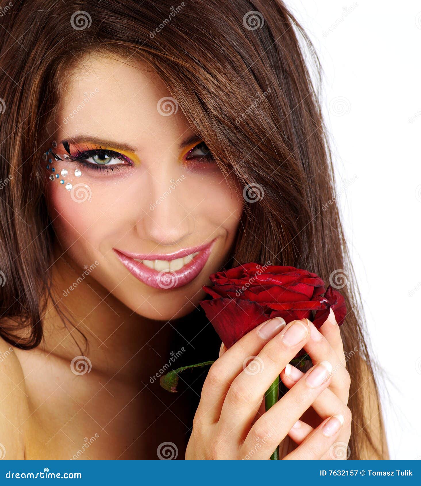 Portrait of Valentine Woman Stock Image - Image of valentine, holiday ...