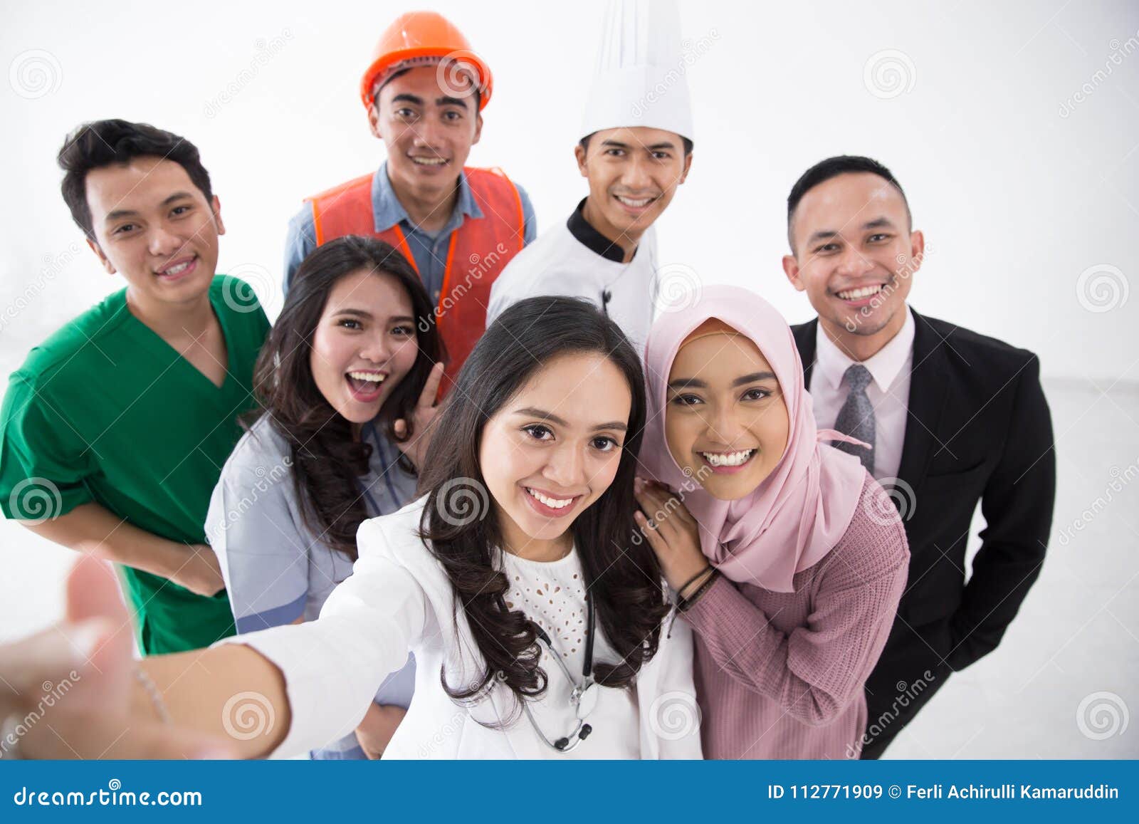 Portrait of Various Professions Stock Image - Image of friendship ...