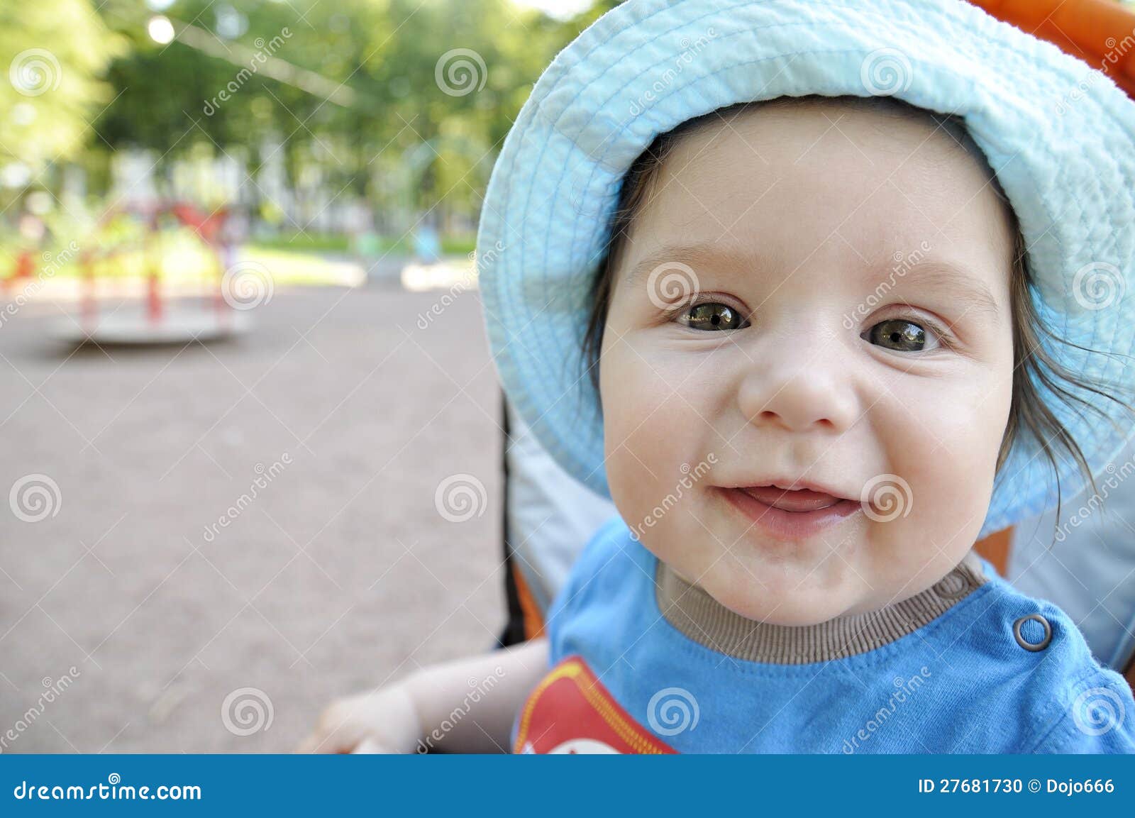 Portrait Very Happy Baby in Hat Stock Photo - Image of beautiful ...