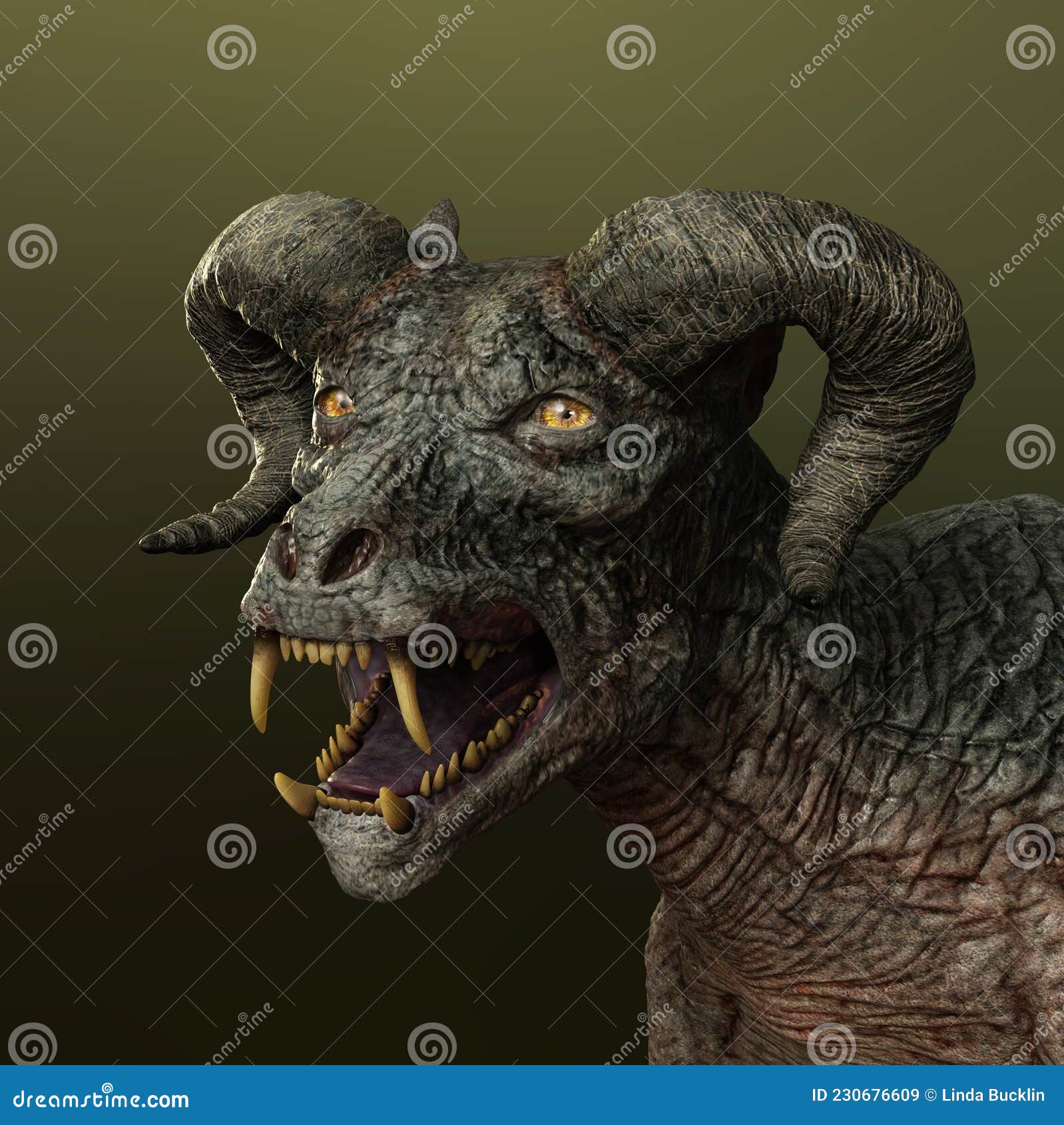 Hellhound Portrait stock illustration. Illustration of science - 230676609