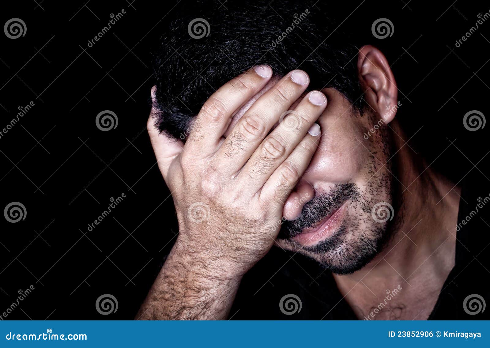 Stressed Young Asian Business Man Sitting And Using Mobile Smart Phone ...