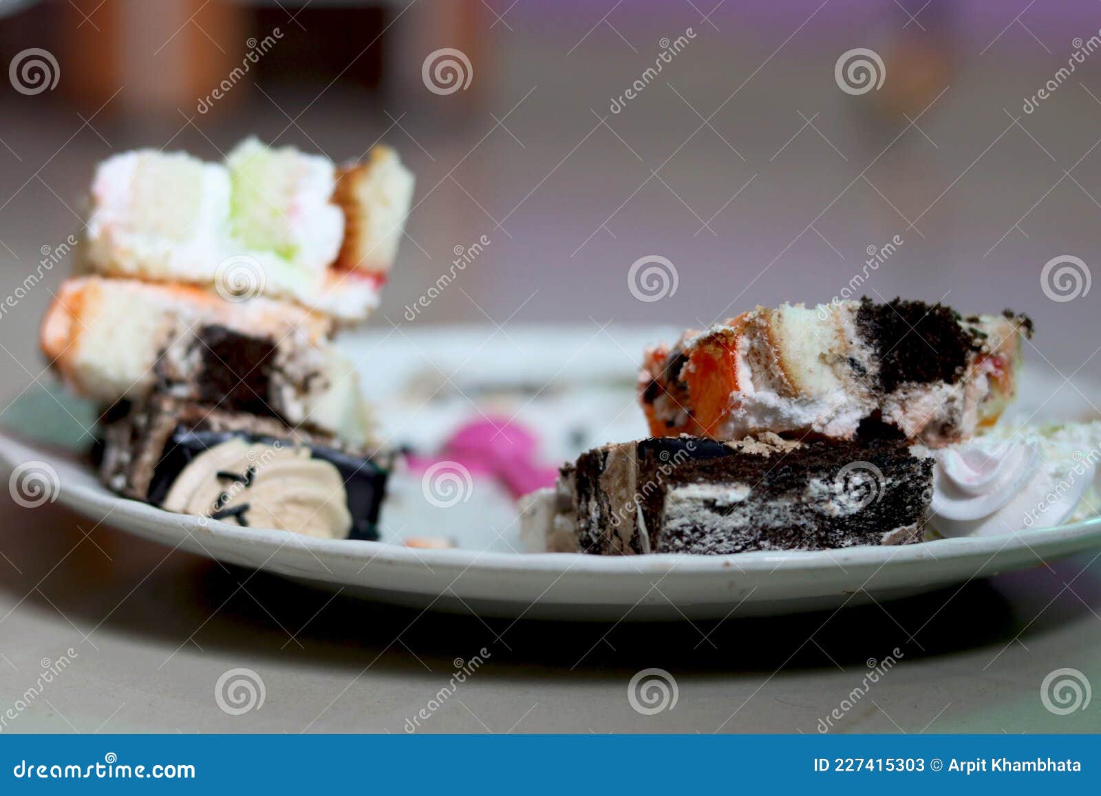 Portrait View of Different Flavor Pastry Stock Image - Image of ...