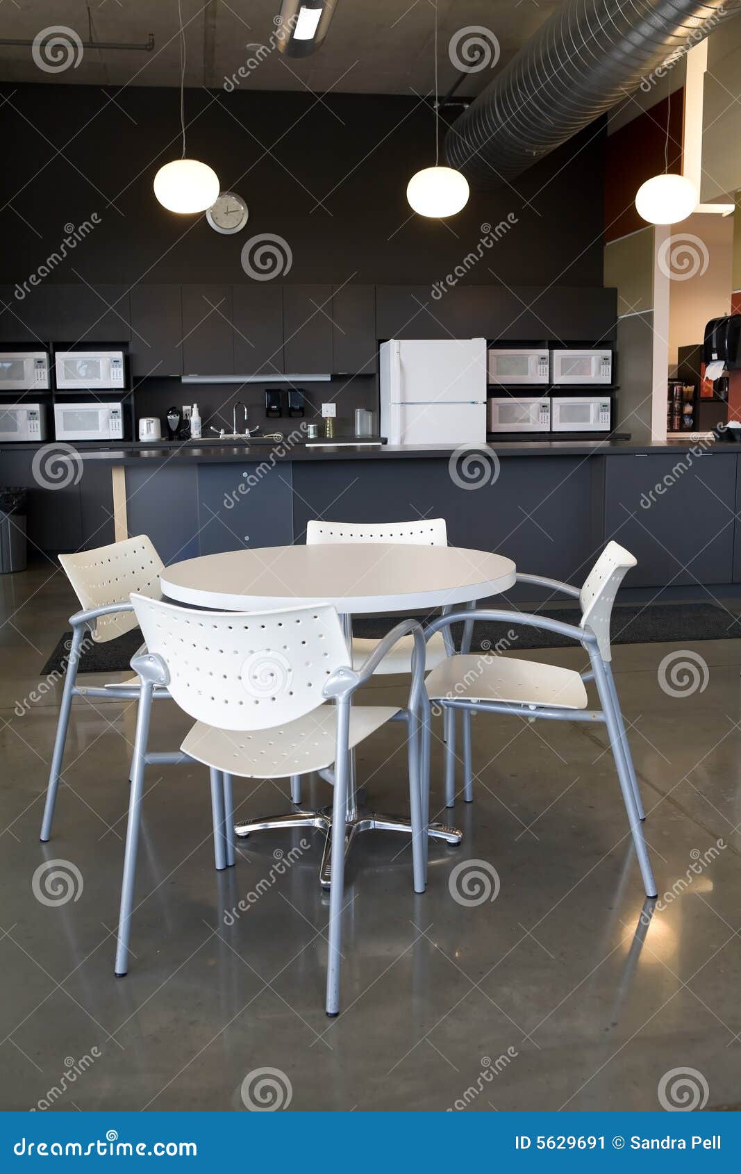 Portrait View Office Cafeteria Focus On Table. Royalty-Free Stock ...
