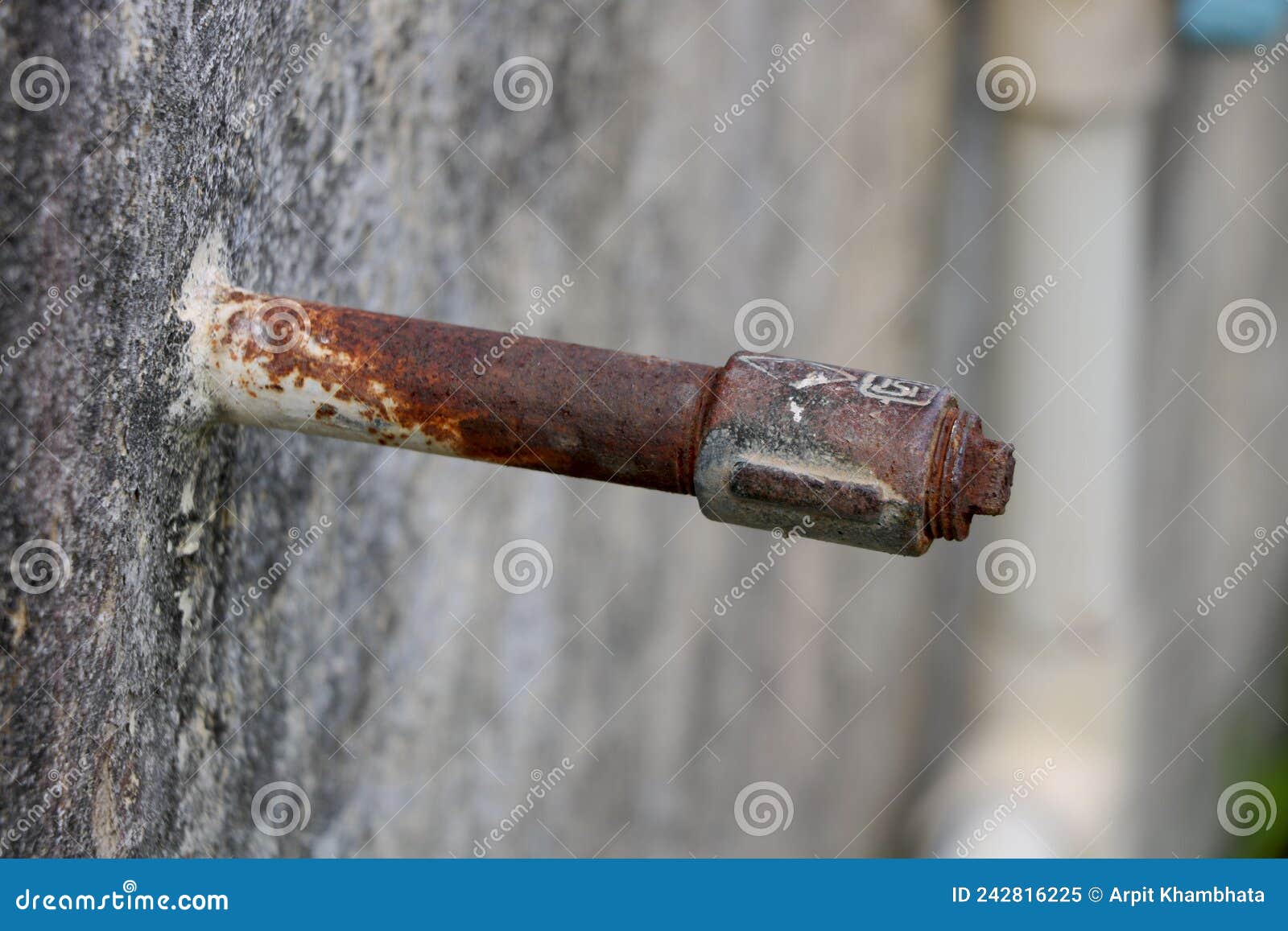 Portrait View of Pipe Close with Connector Stock Image - Image of ...