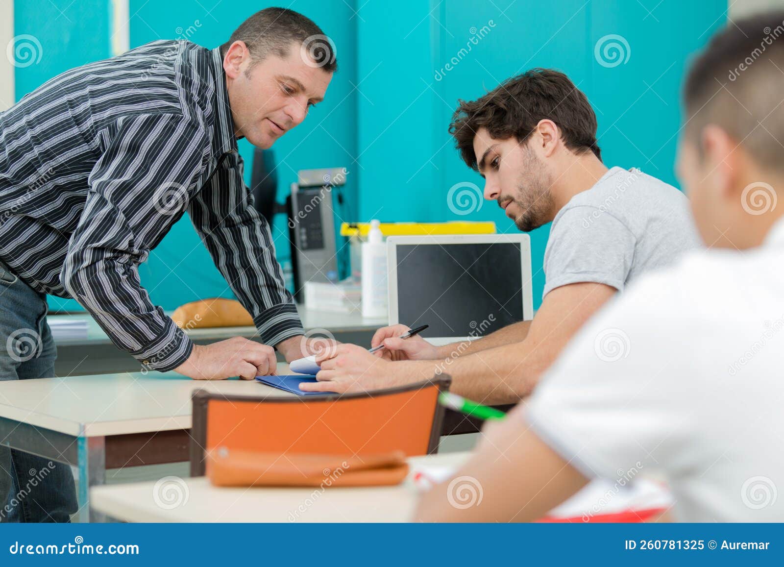 Portrait Vocation Class Having Lesson Stock Image - Image of student ...