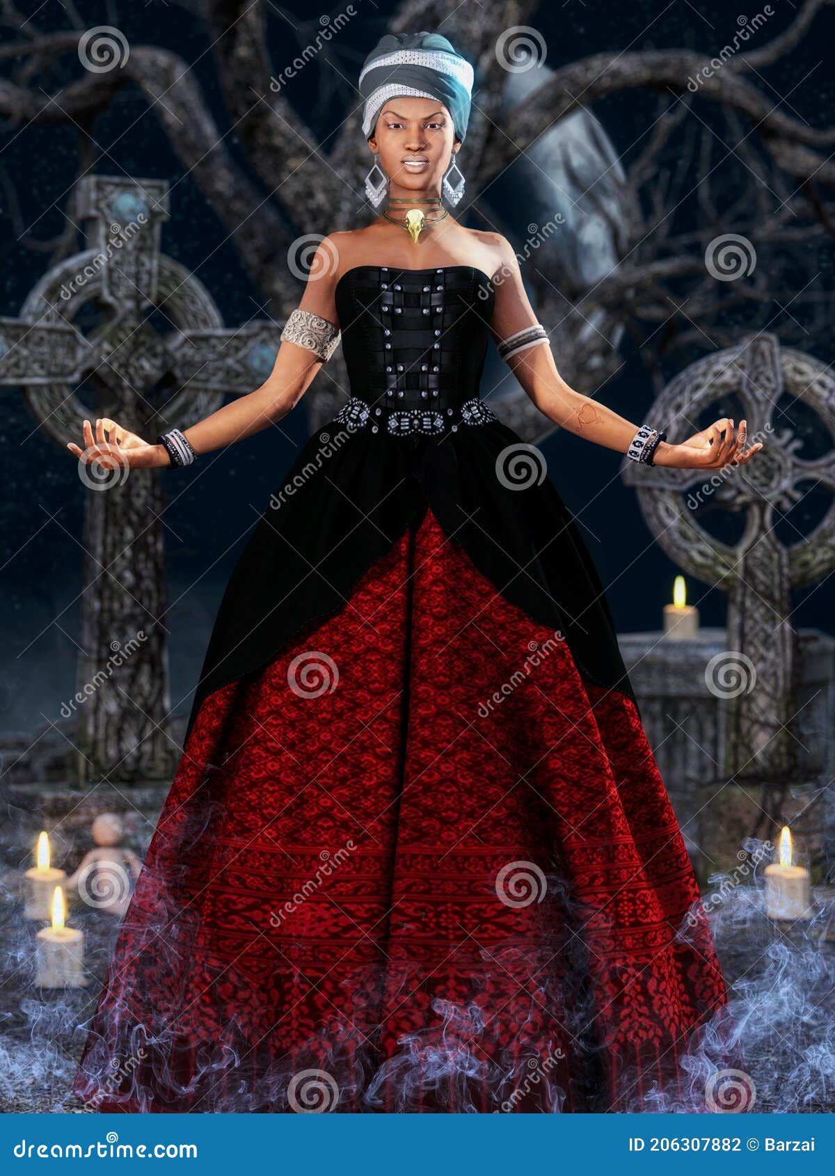 Voodoo Queen Or Lady Shaman Stock Illustration | CartoonDealer.com ...