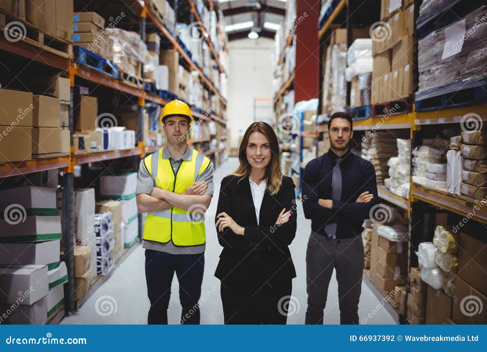 Portrait of Warehouse Manager and Workers Stock Photo - Image of ...