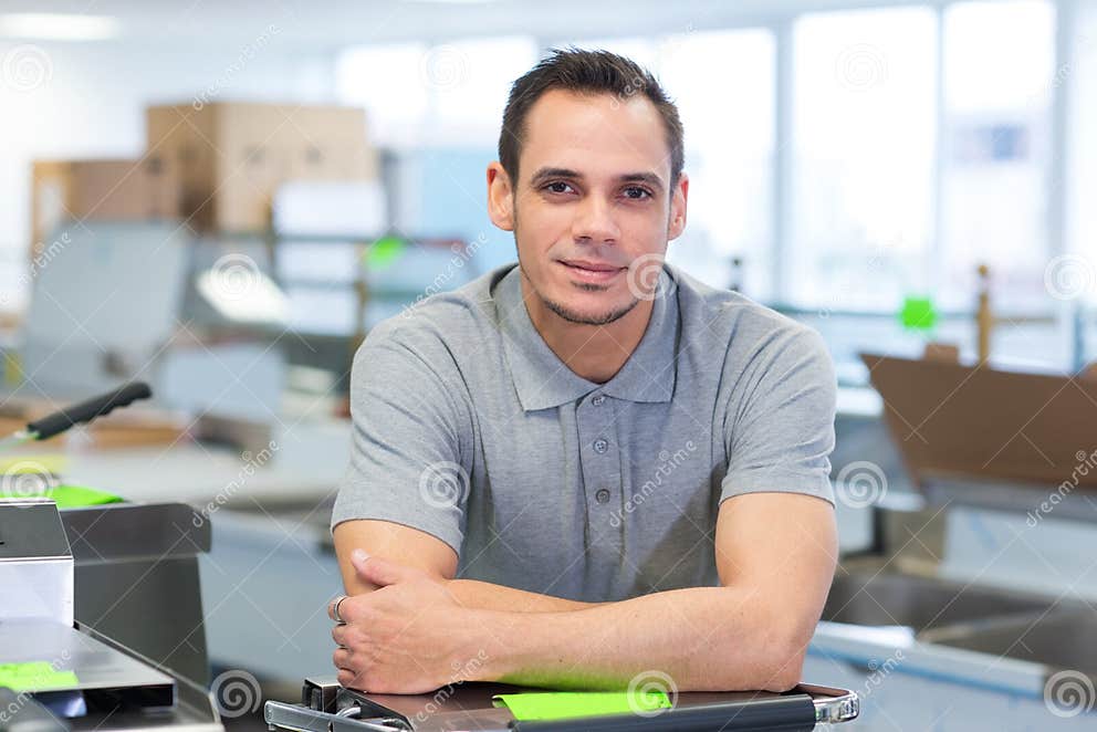 Portrait Warehouse Supervisor Looking at Camera Stock Image - Image of ...