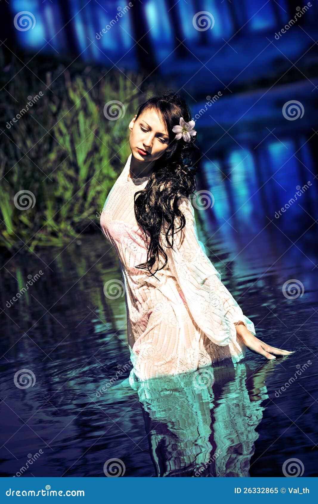 Portrait in the water stock image. Image of pond, cute - 26332865