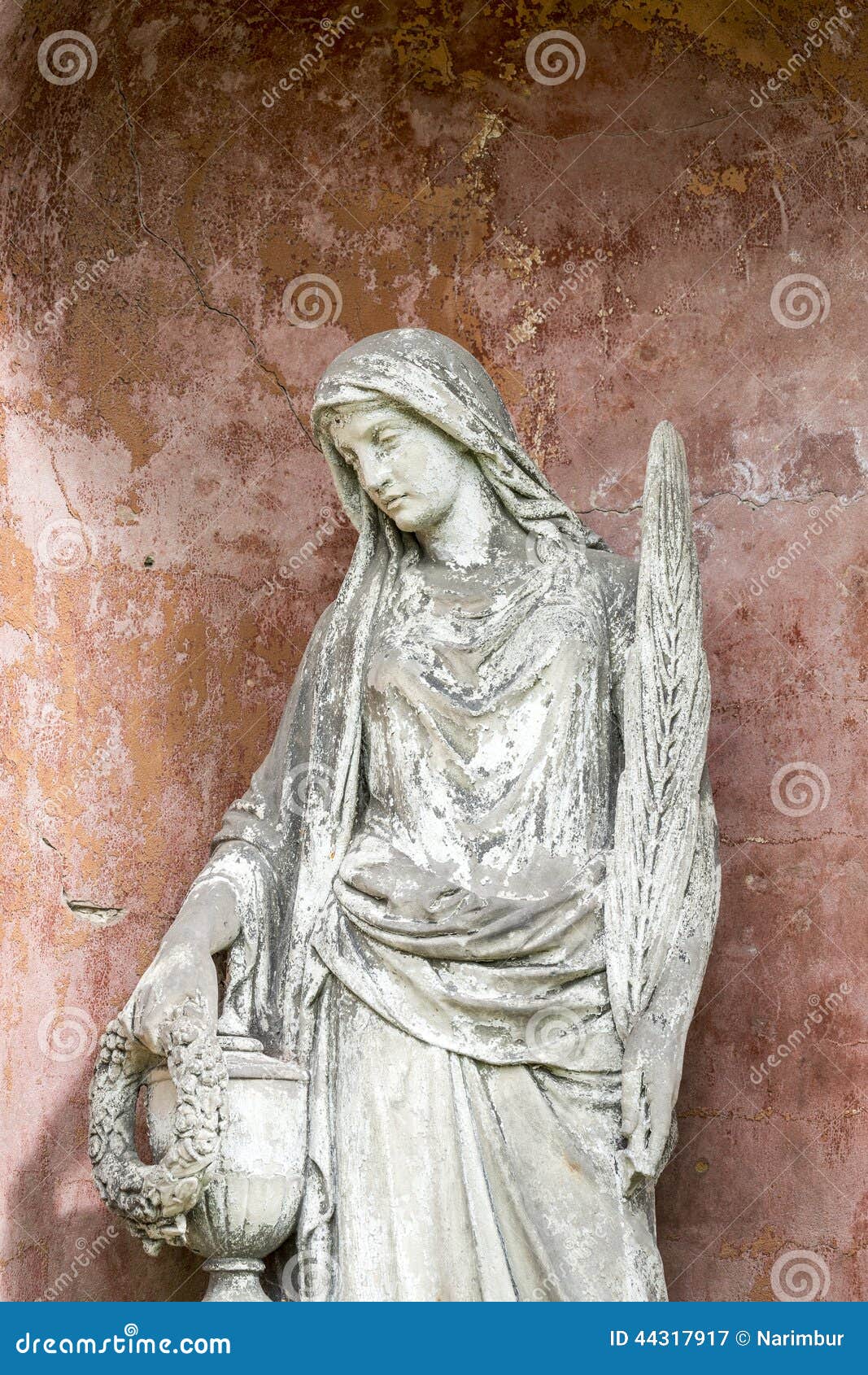 Portrait of a Weathered Sculpture of Maria Stock Image - Image of ...