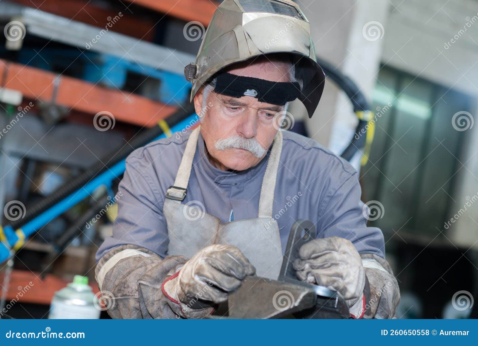 Portrait welder man stock photo. Image of skilled, technical - 260650558