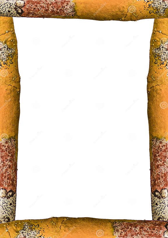 Portrait White Frame with Trunk Borders Stock Image - Image of wood ...
