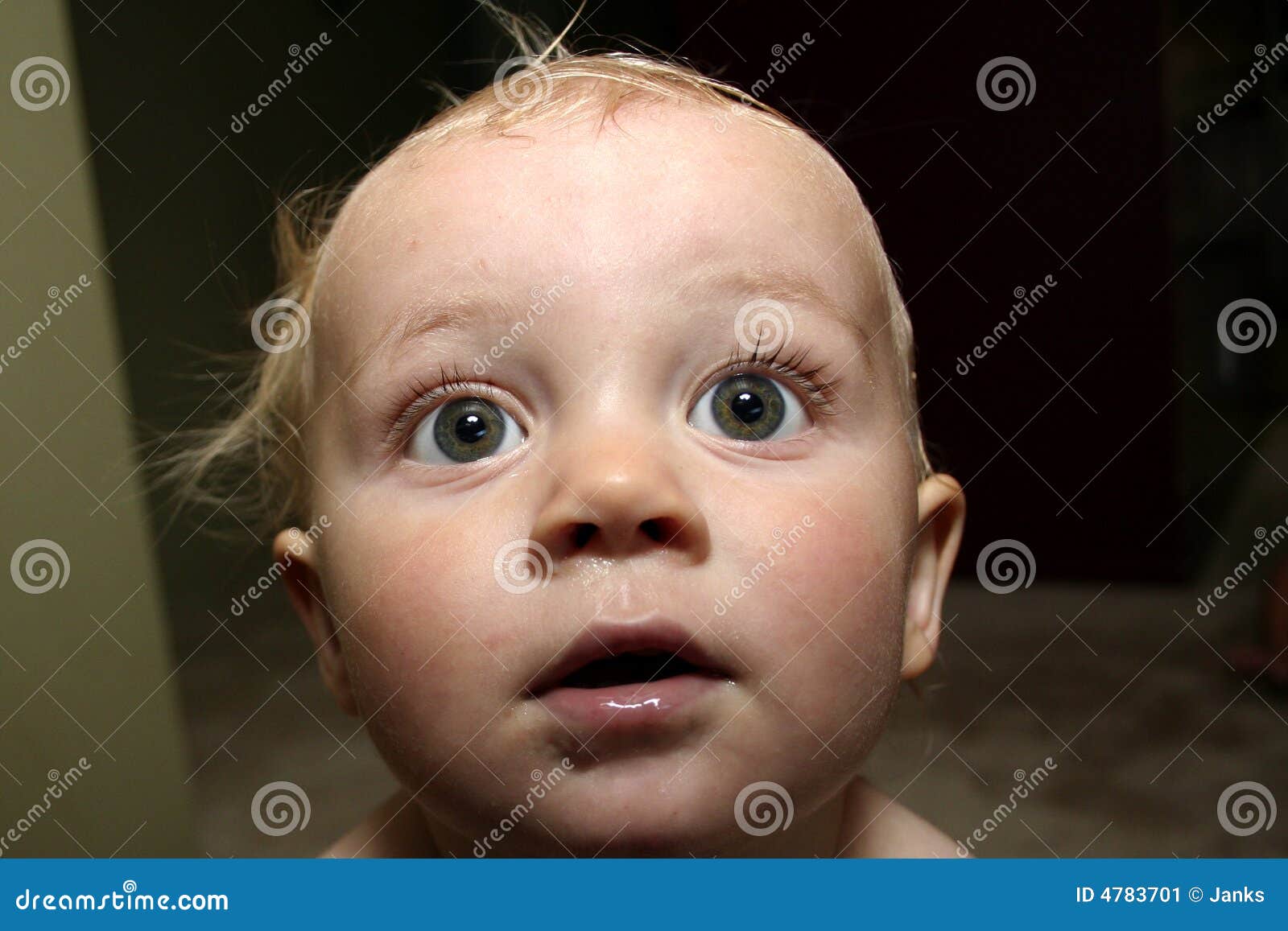 Portrait of Wide Eyed Toddler Stock Image - Image of child, amazed: 4783701