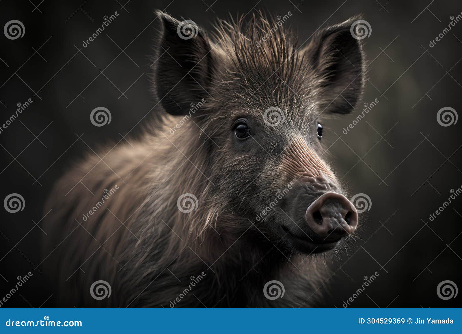 Portrait of a Wild Boar (Sus Scrofa) Stock Illustration - Illustration ...