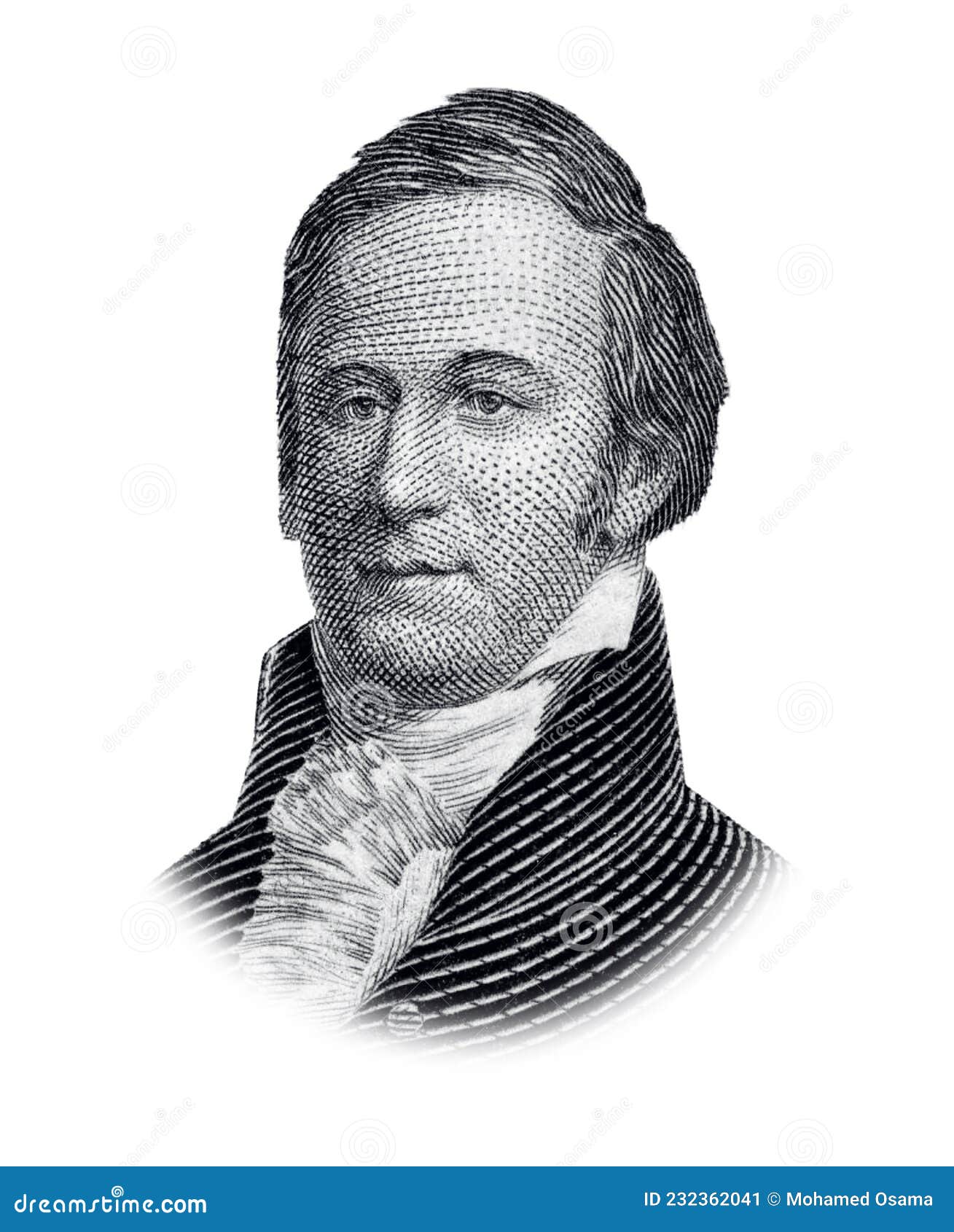 Portrait of William Clark stock illustration. Illustration of bill ...