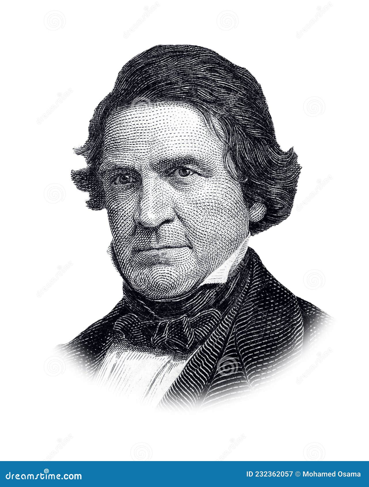 Portrait of William Learned Marcy Stock Illustration - Illustration of ...