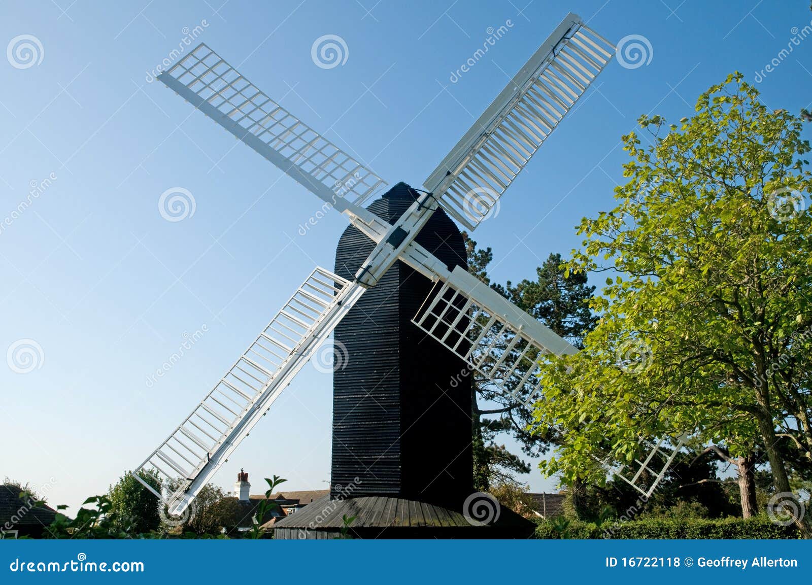 Portrait of the windmill stock photo. Image of mill, blades - 16722118