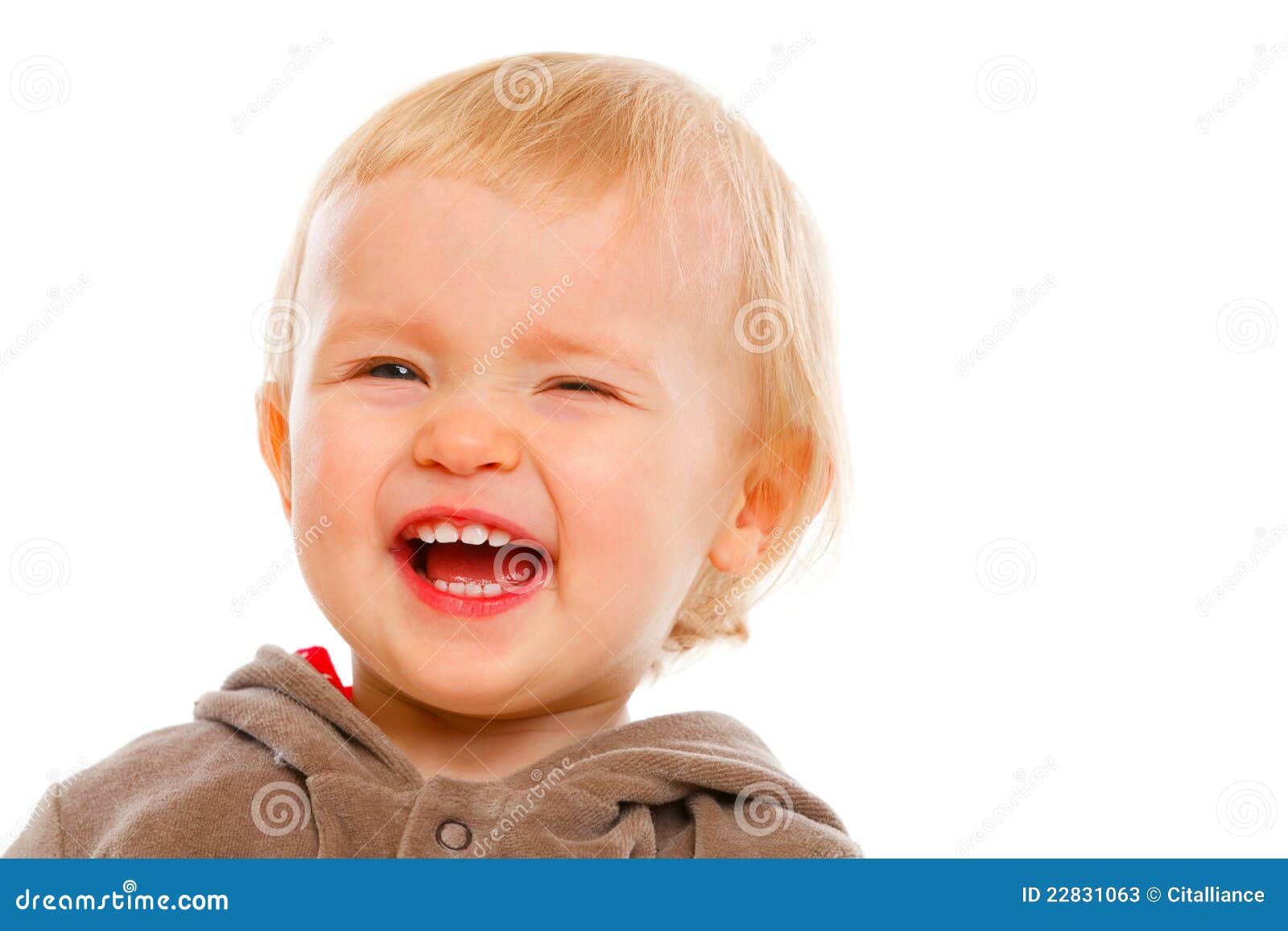 Portrait of Winking Adorable Baby Stock Image - Image of cute, portrait ...