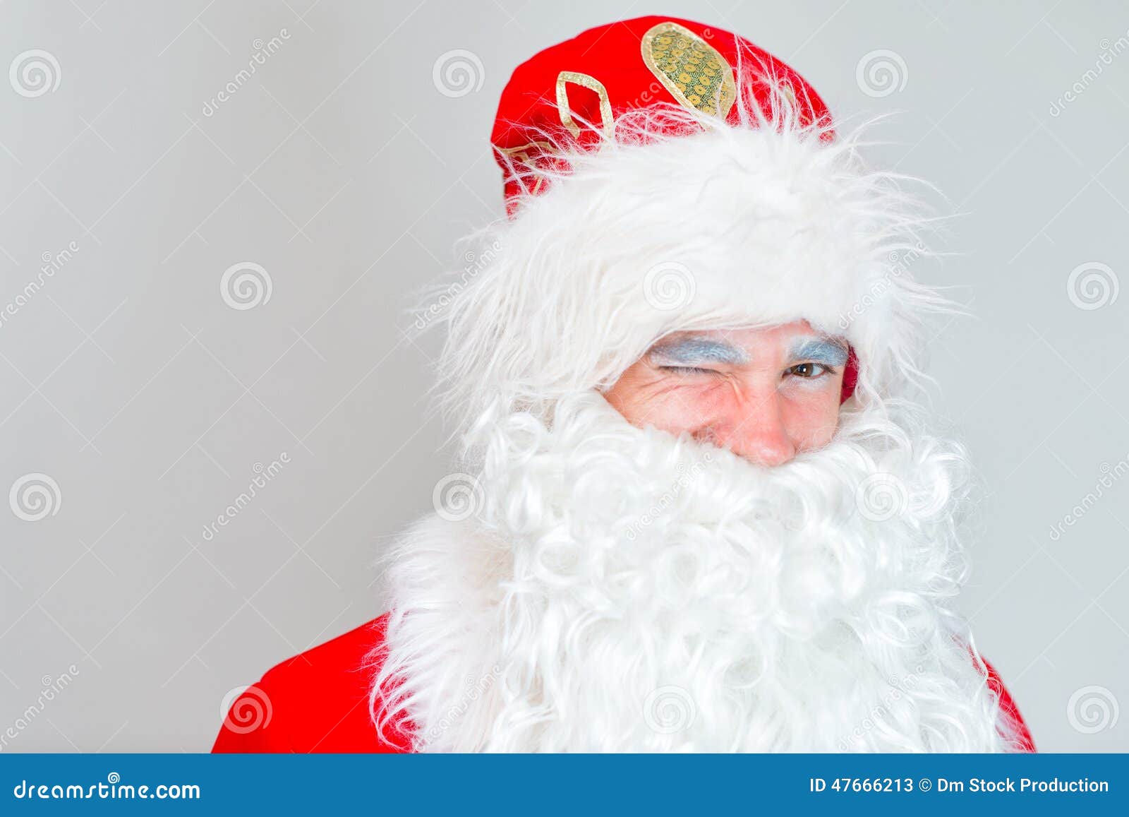 Portrait Of Winking Santa Claus. Royalty-Free Stock Photography ...