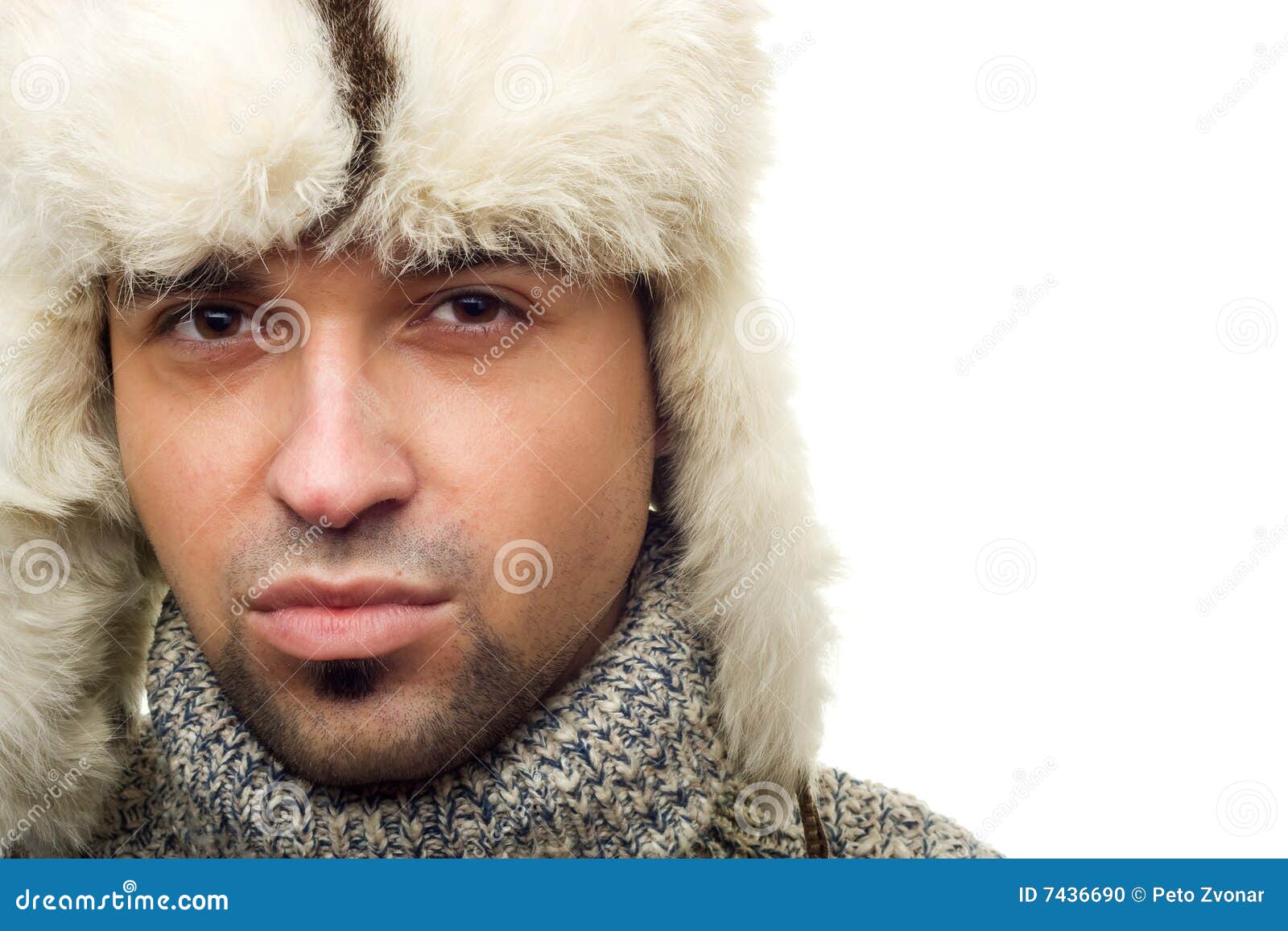 Portrait of a winter man stock photo. Image of closeup - 7436690