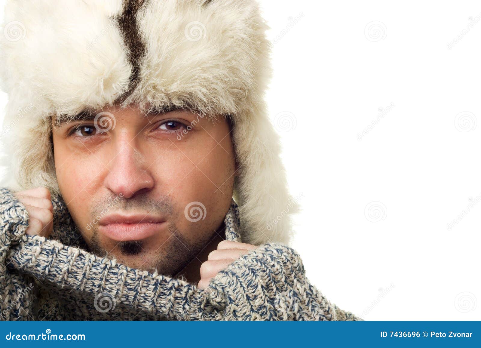 Portrait of a winter man stock photo. Image of handsome - 7436696