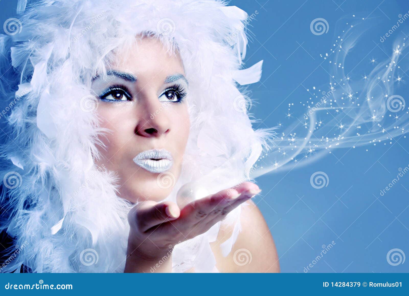 Portrait of winter queen stock image. Image of closeup - 14284379