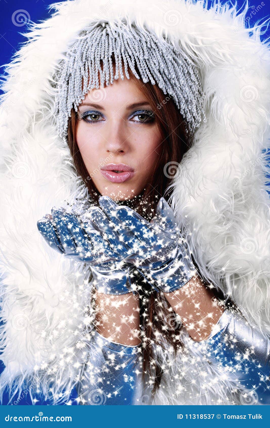 Portrait of a Winter Woman, Stock Image - Image of girl, cold: 11318537