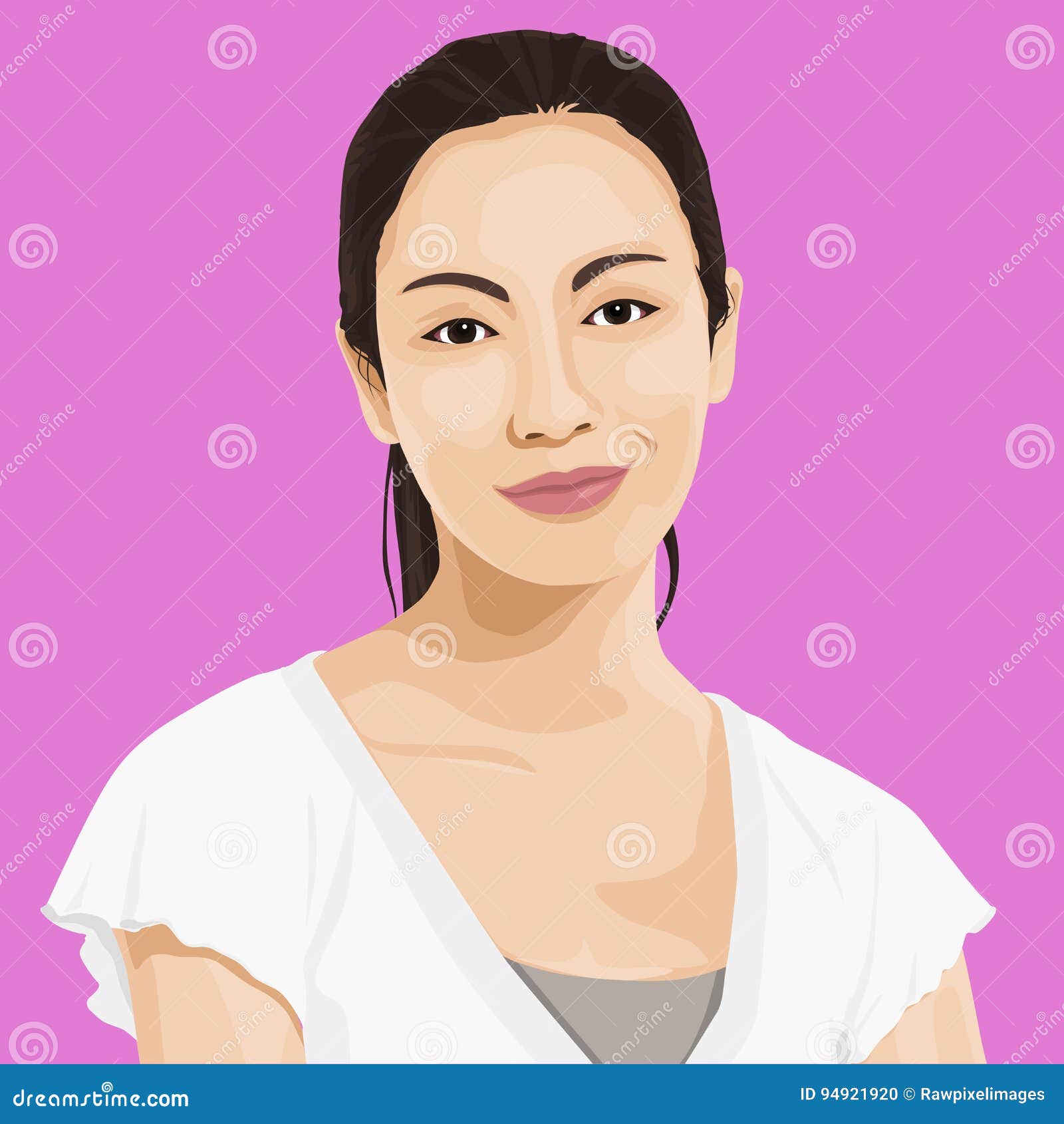 Portrait of Wise Lady Concept Stock Illustration - Illustration of girl ...
