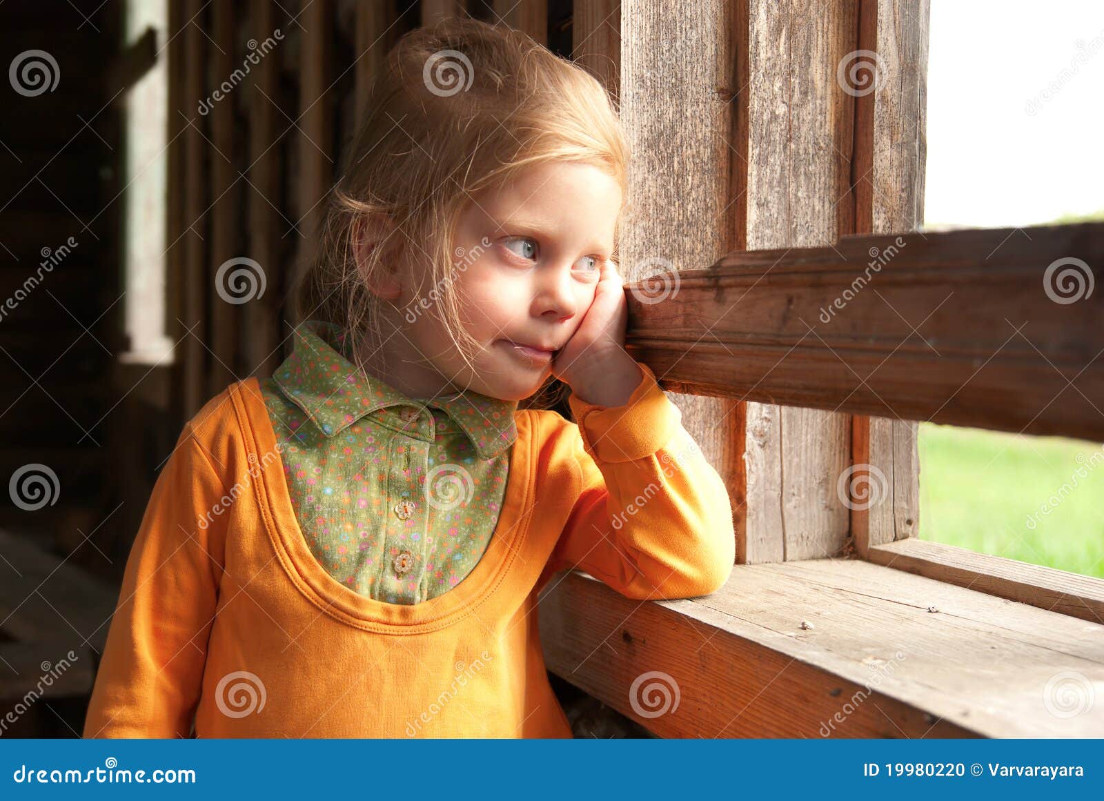 Portrait of wistful girl stock photo. Image of female - 19980220