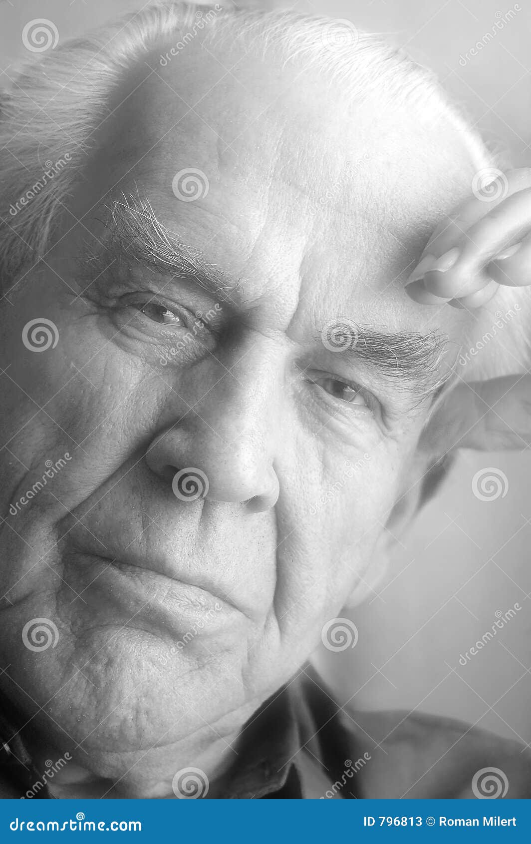 Portrait of wistful senior stock image. Image of male, husband - 796813