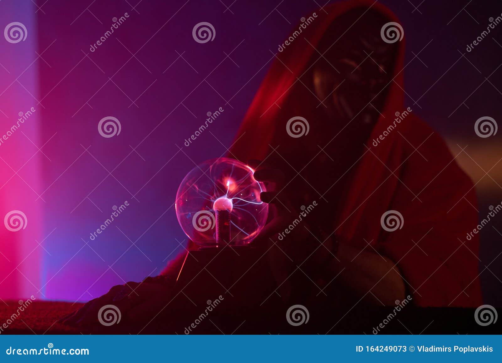Portrait of Wizard with Magic Globe Stock Image - Image of future, flow ...