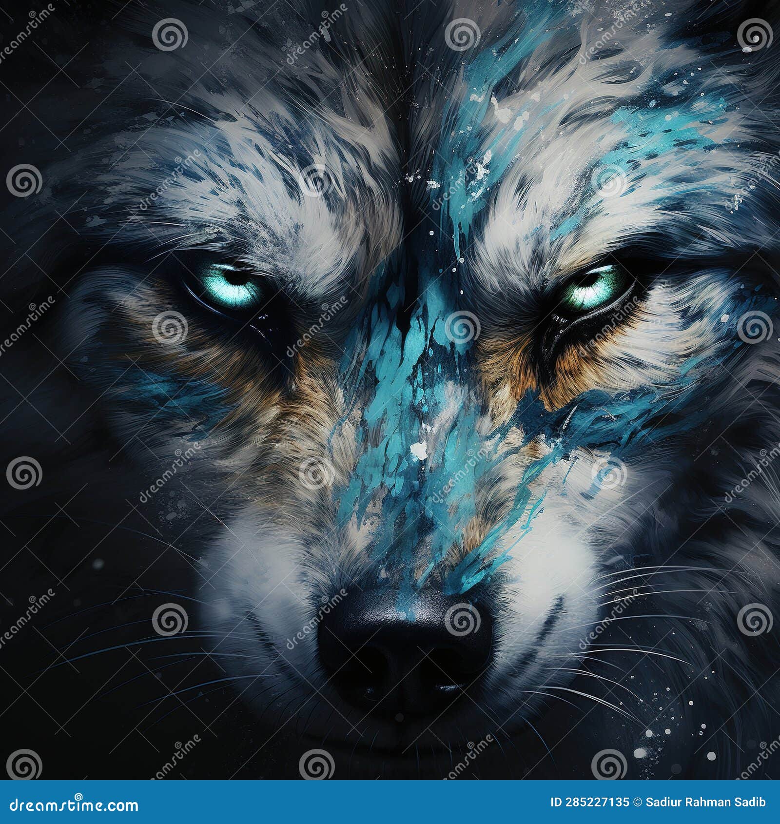 Portrait of a Wolf Eyes. Wolf Eyes Stock Illustration - Illustration of ...
