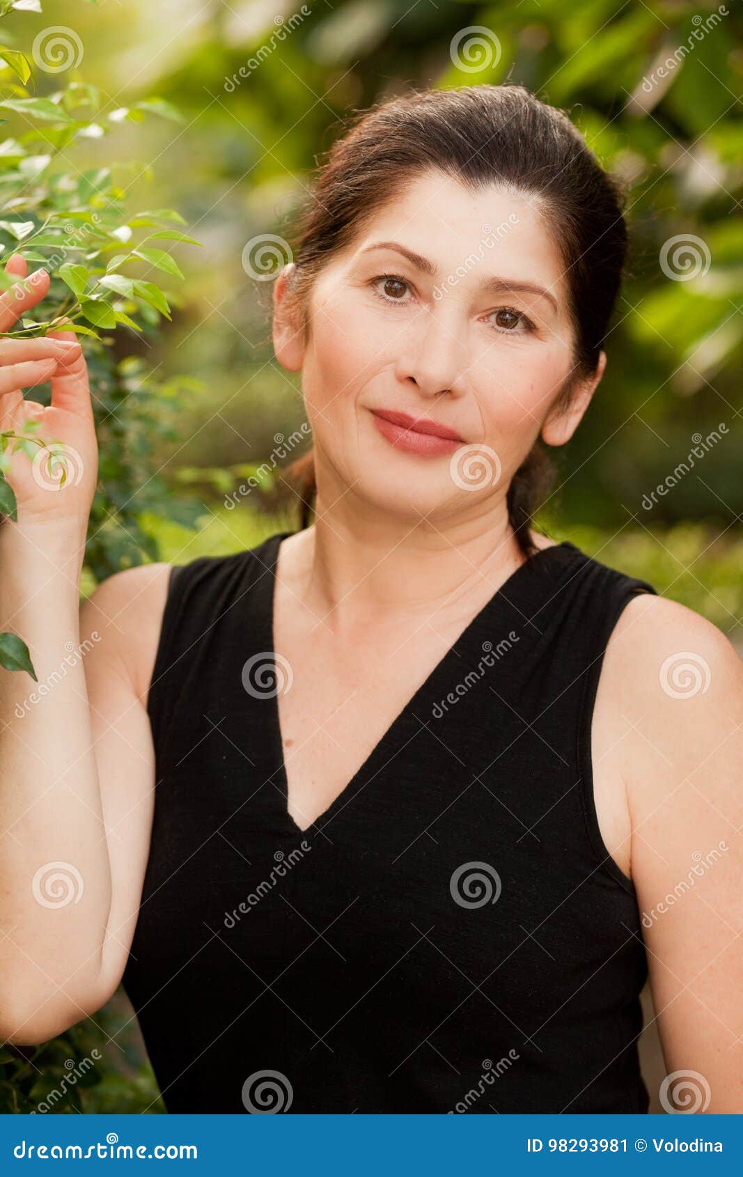 Portrait of a Woman Aged in Nature Stock Image - Image of noble, female ...