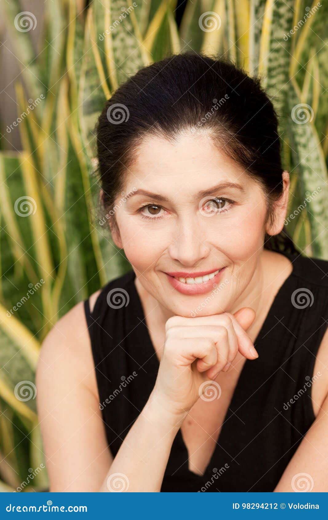 Portrait of a Woman Aged in Nature Stock Photo - Image of derma ...