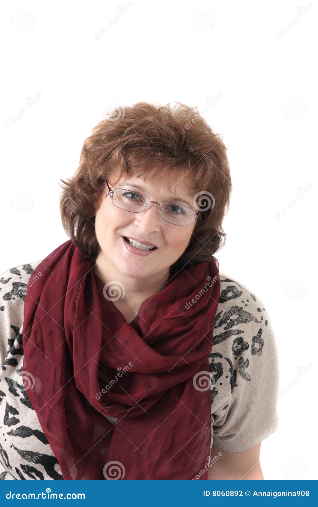 Portrait of the Woman of Average Years Stock Photo - Image of ...