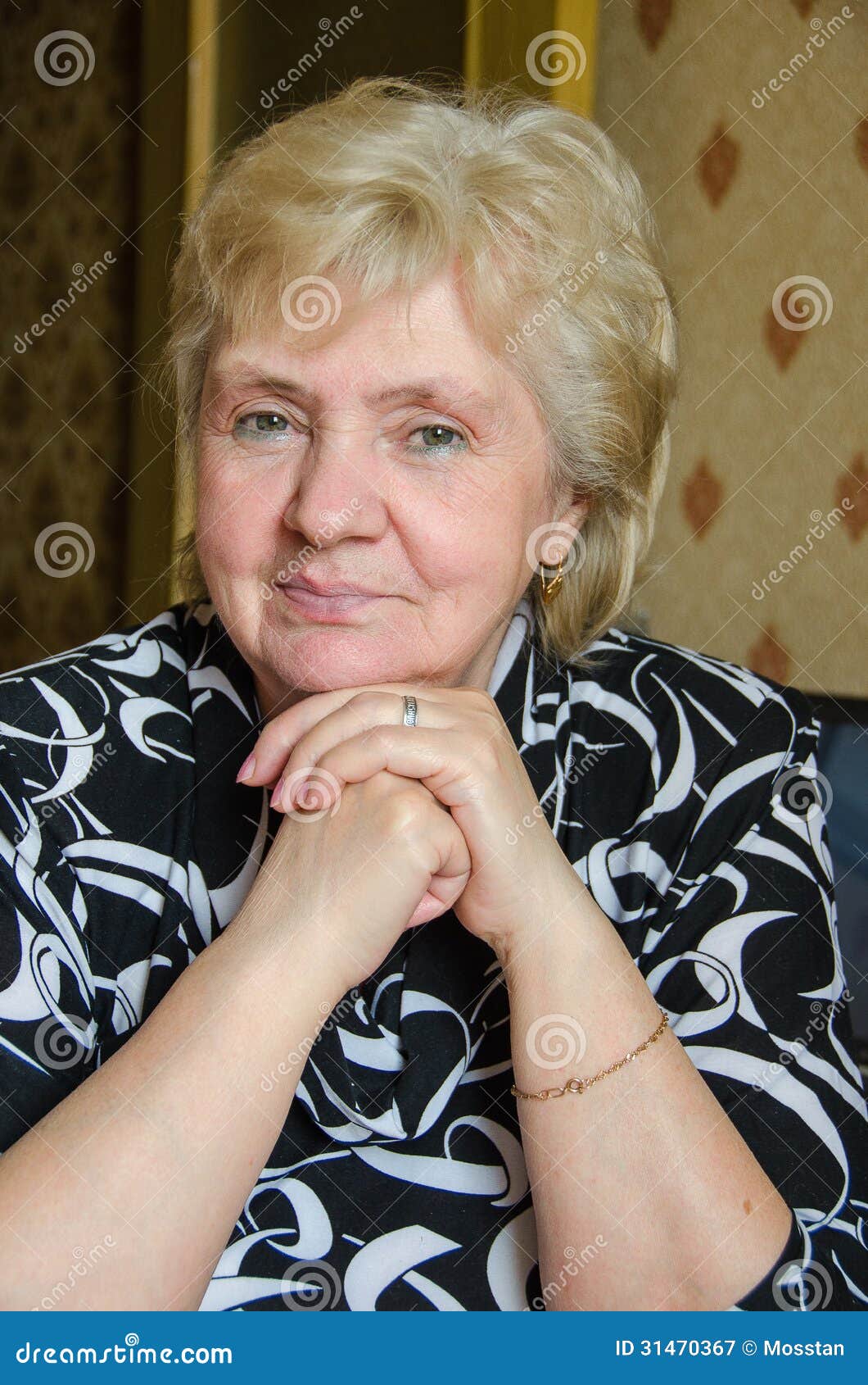 Portrait of the Woman Behind a Table Stock Image - Image of wife, aged ...