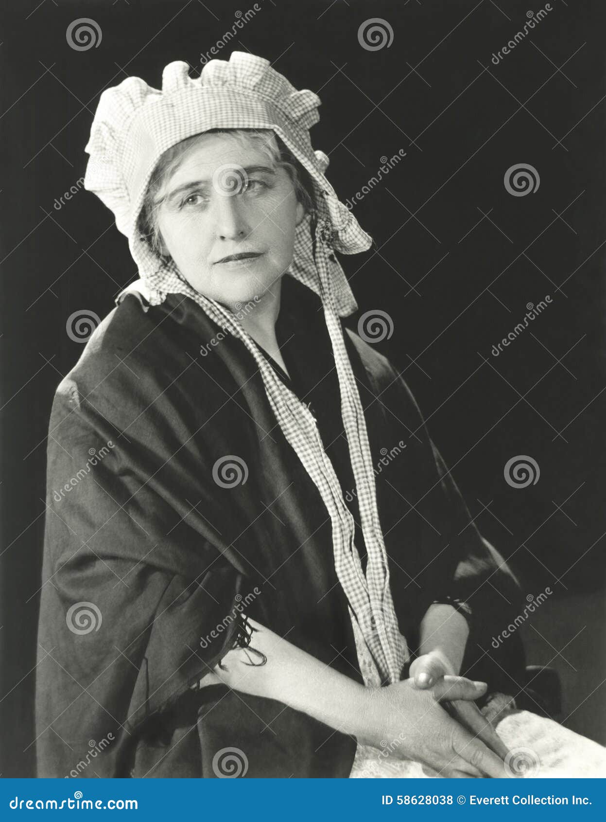 Portrait of Woman in Bonnet Stock Photo - Image of adult, lifestyle ...