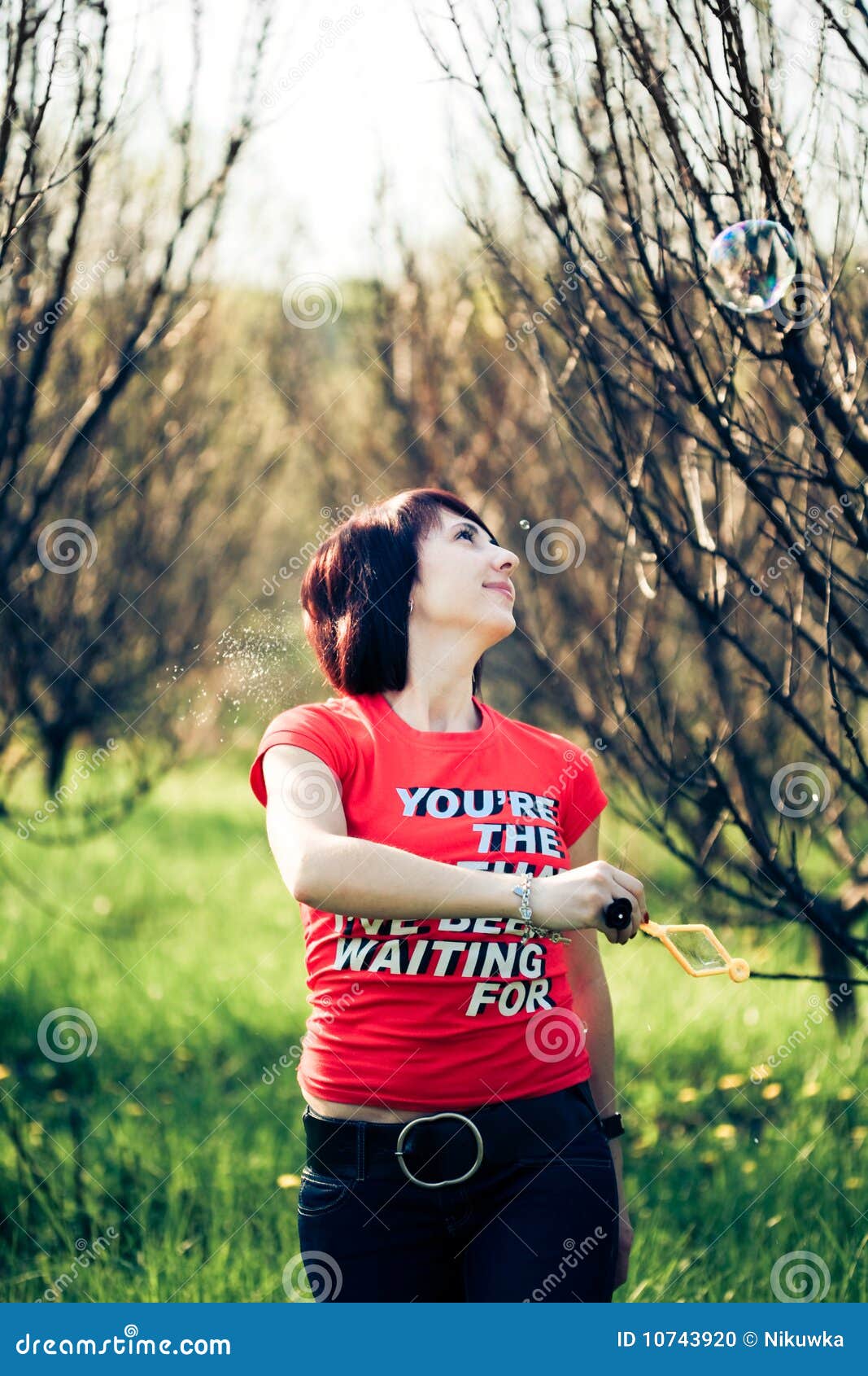 Portrait of Woman with Bubbles Stock Photo - Image of magic, lifestyle ...