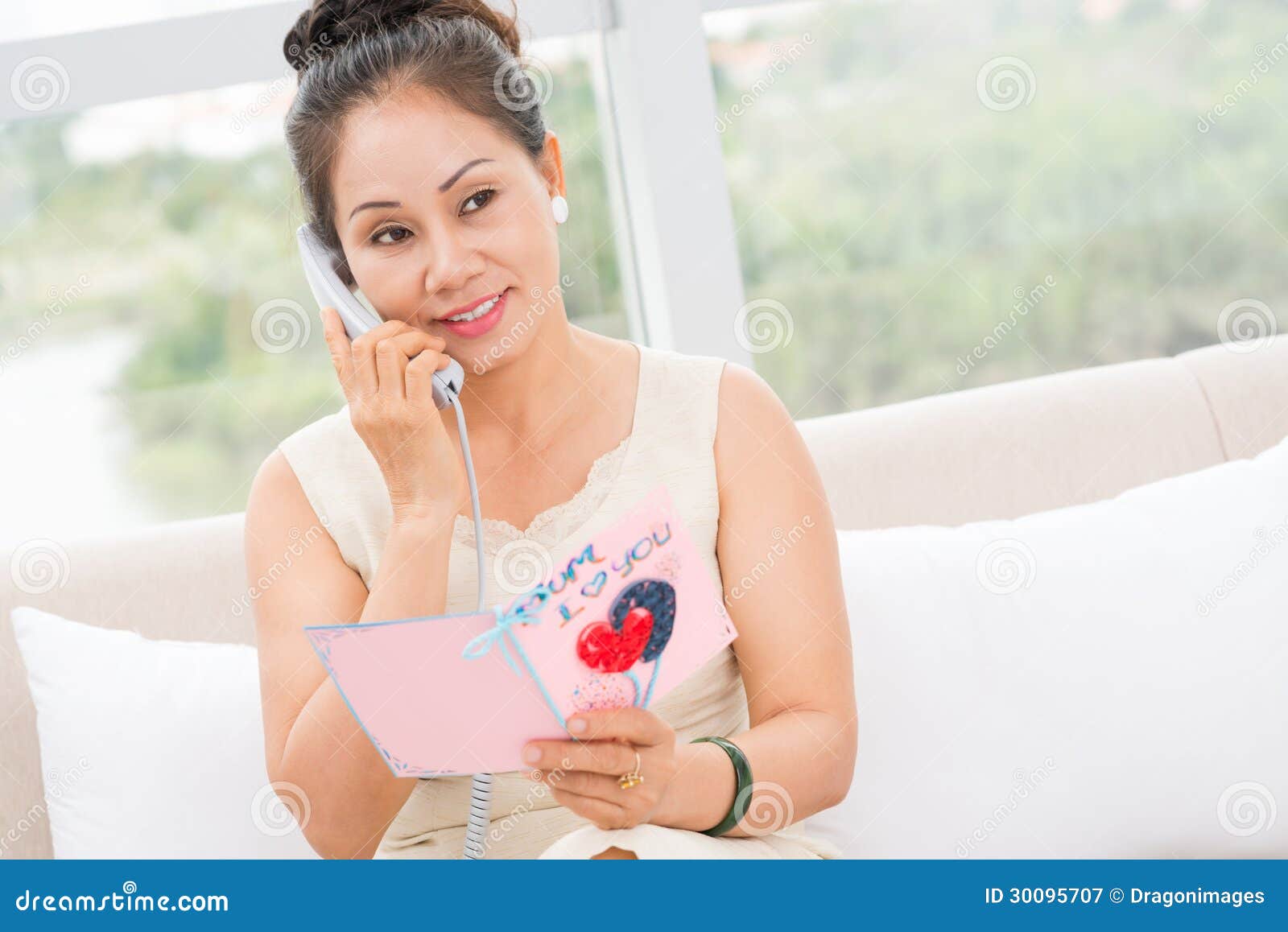 Phone greeting stock image. Image of holiday, happy, love - 30095707