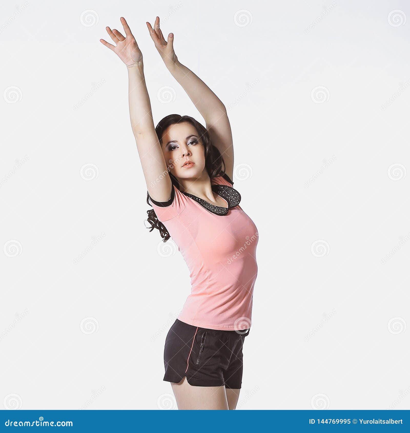 Portrait of a Woman Dancer in a Dance Lesson Stock Image - Image of ...
