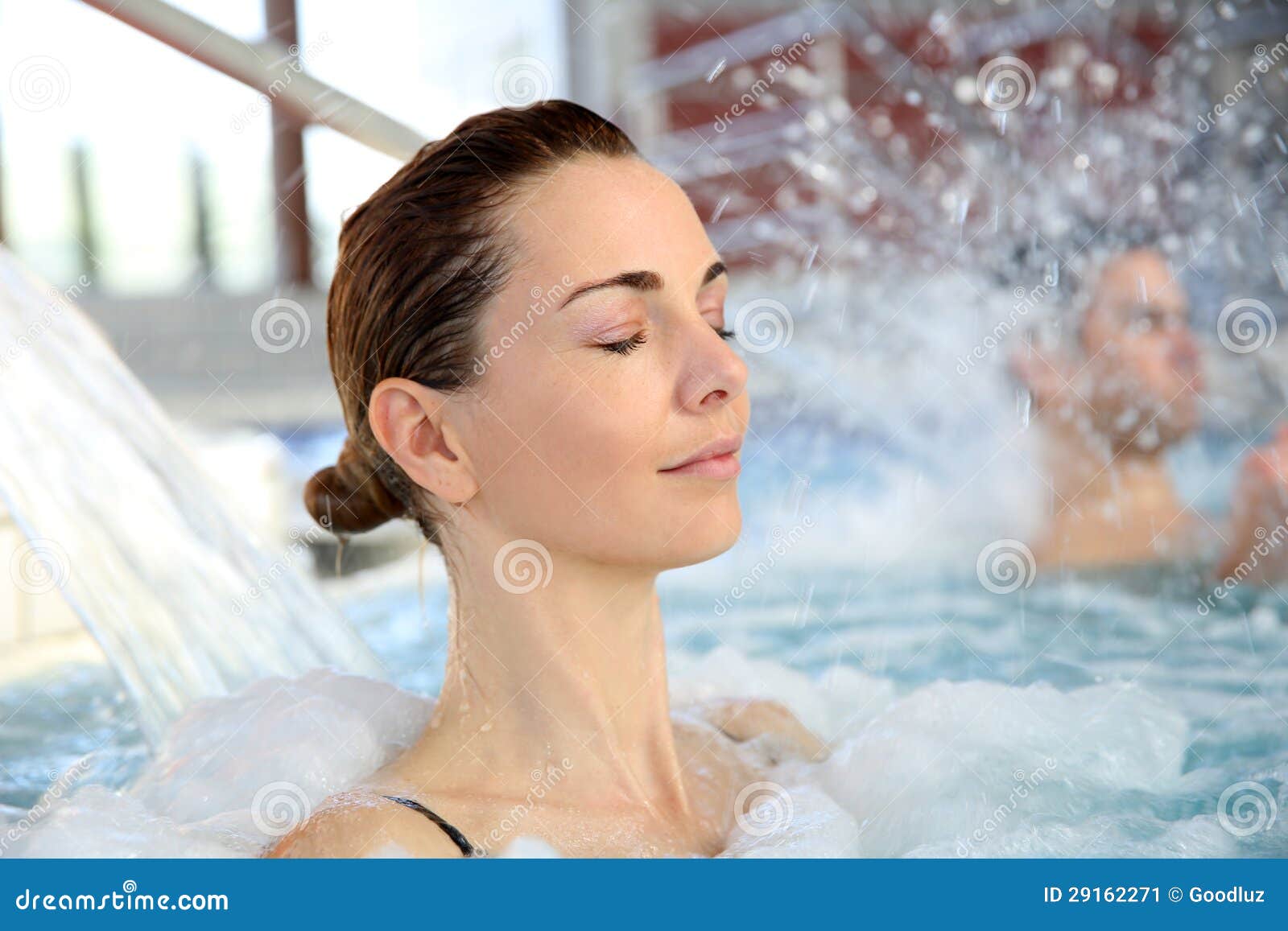 Portrait of Woman Enjoying Spa Stock Image - Image of relaxing ...