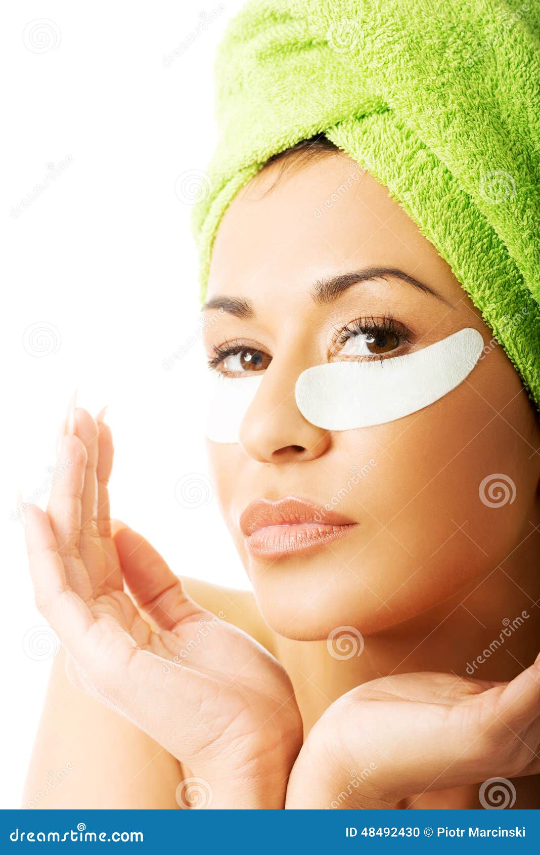 Portrait of a Woman with an Eye Mask Stock Photo - Image of mask ...