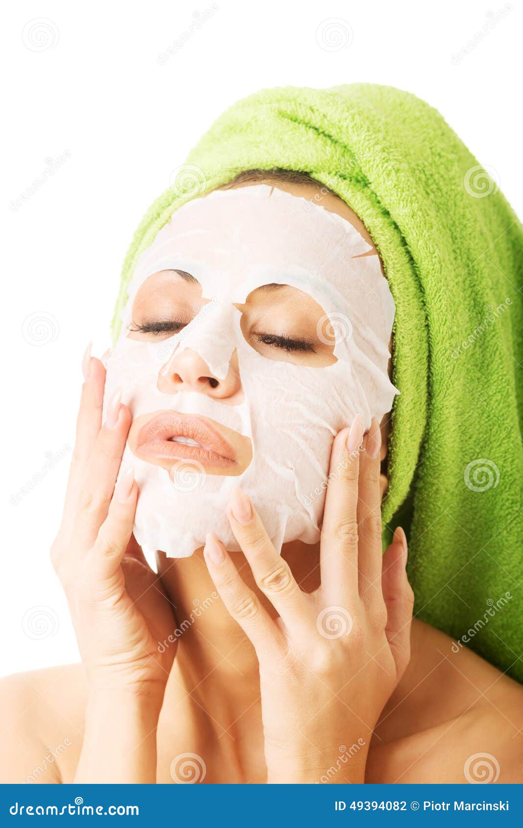 Portrait of a Woman with Face Mask Stock Photo - Image of natural ...