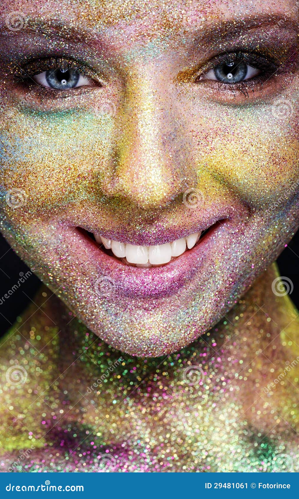 Portrait of a Woman with Fancy Make-up Stock Image - Image of adult ...