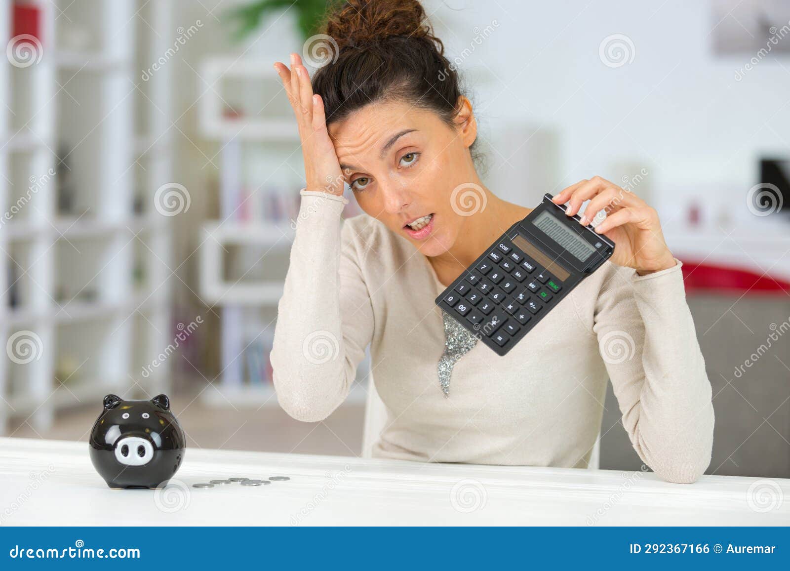 Portrait Woman with Financial Problem Stock Photo - Image of girl ...