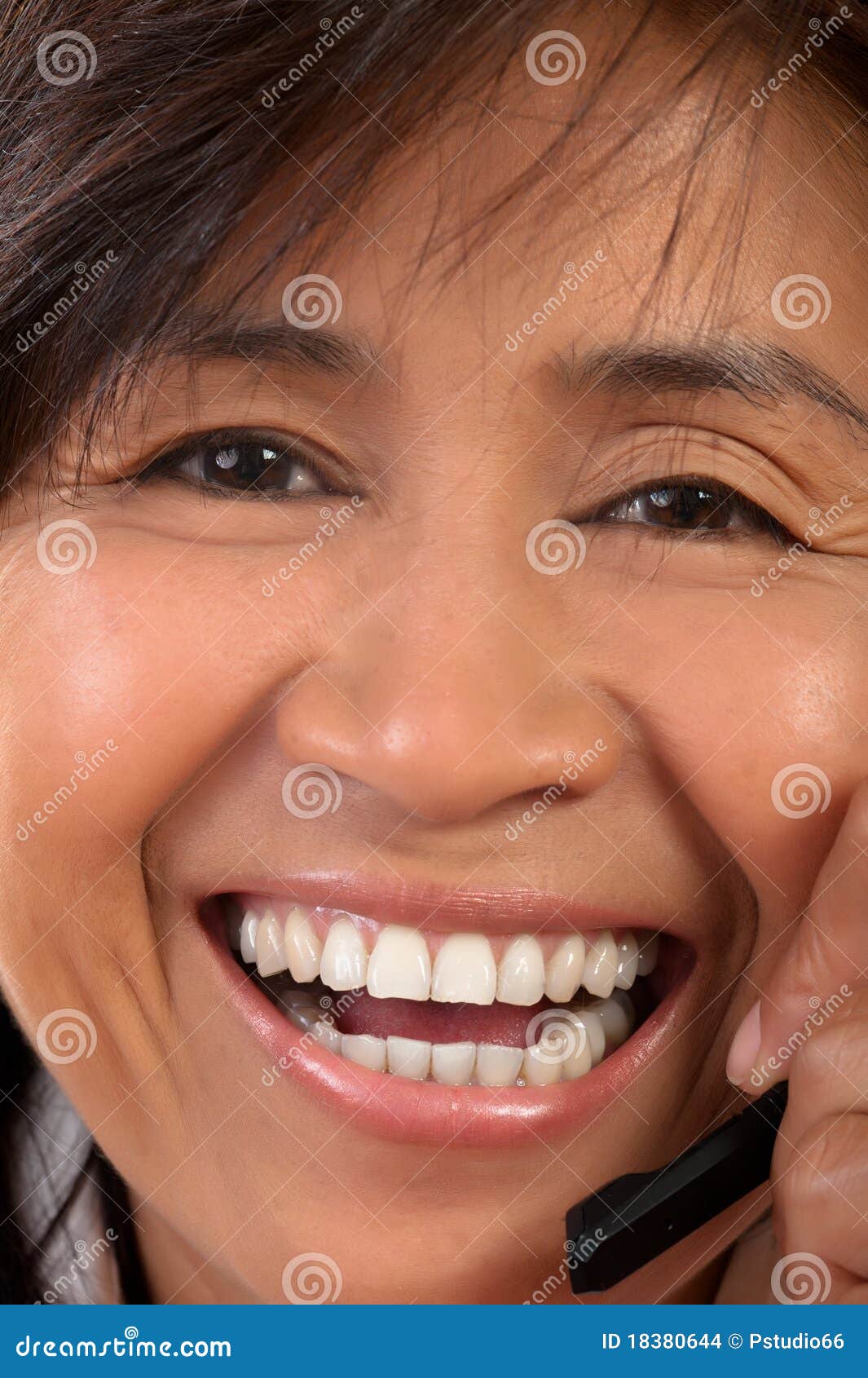 Portrait of a Woman with a Headset Stock Photo - Image of business ...